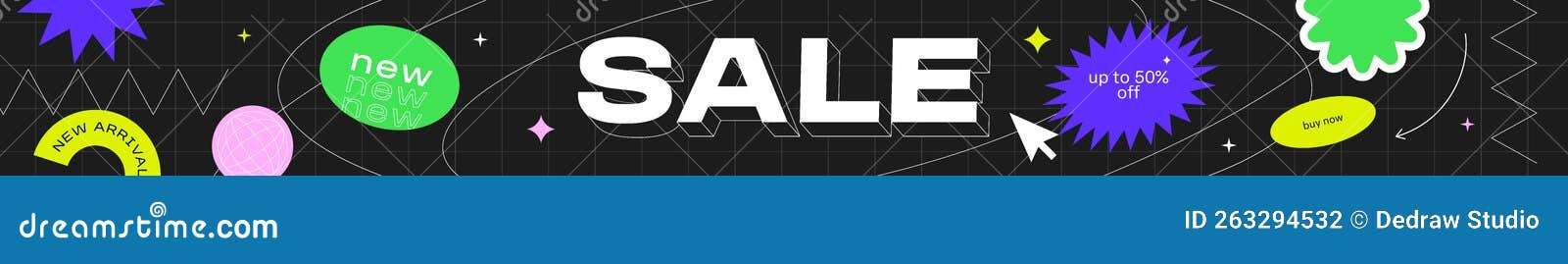 Web Sale Header Template for Trendy Business Discount Stock Vector ...