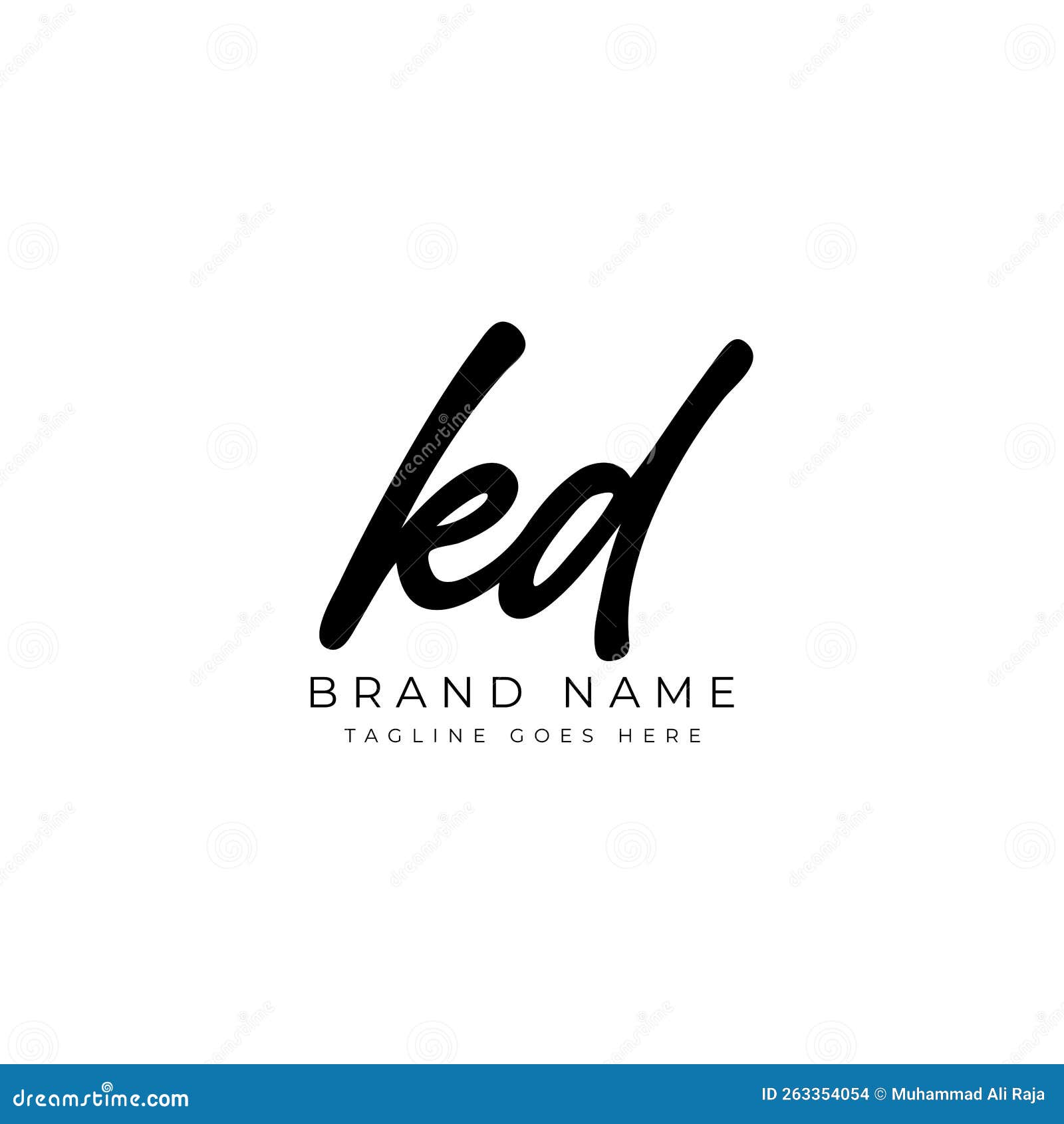 K D KD Initial Letter Handwritten, Signature Vector Image, Modern Style ...