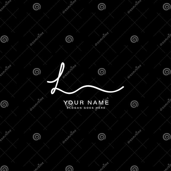 Initial Letter L Logo, Handwritten and Signature in Joining Style for ...
