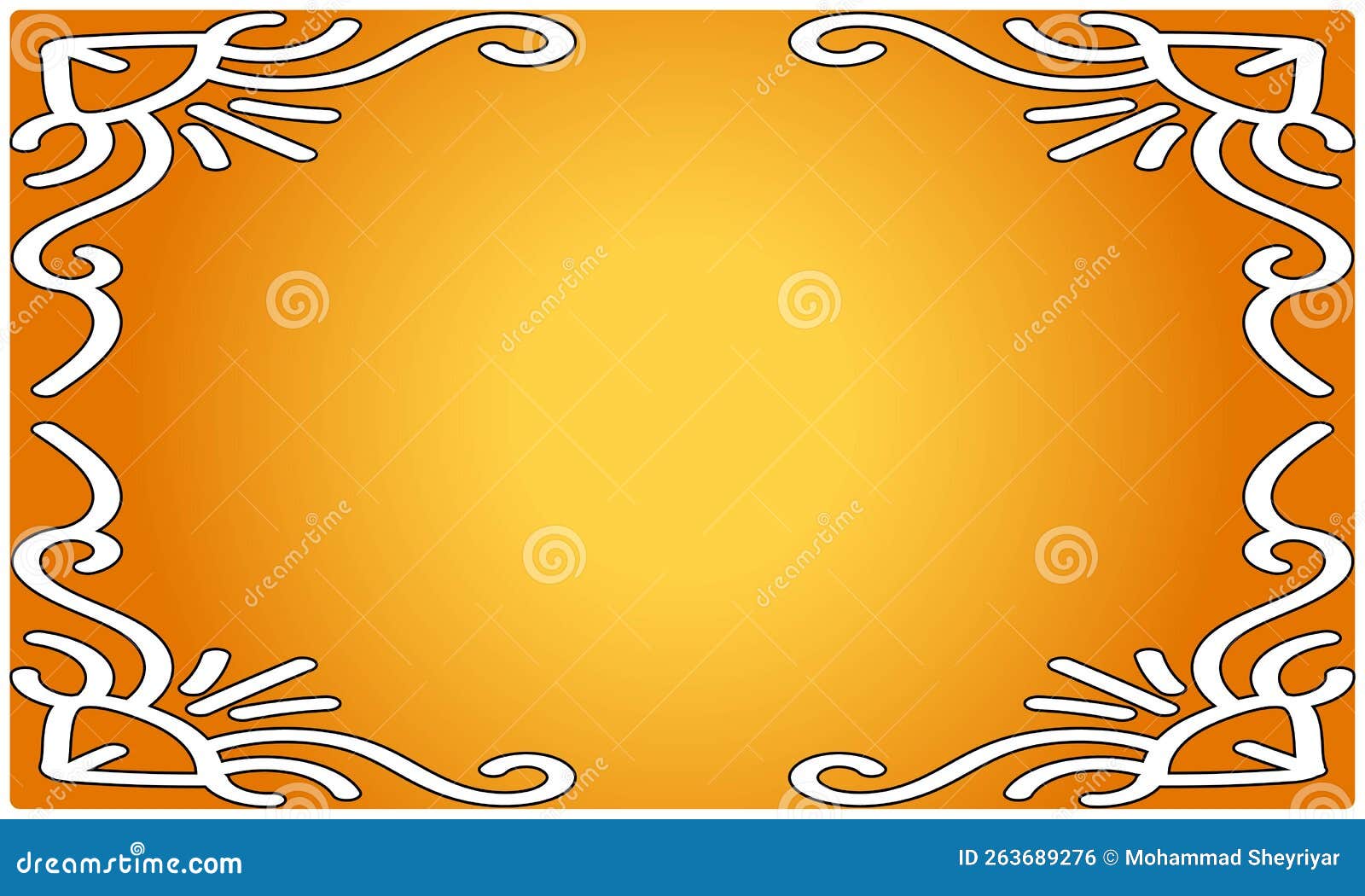 Gold Frame Beautiful Simple Golden Design Stock Illustration ...