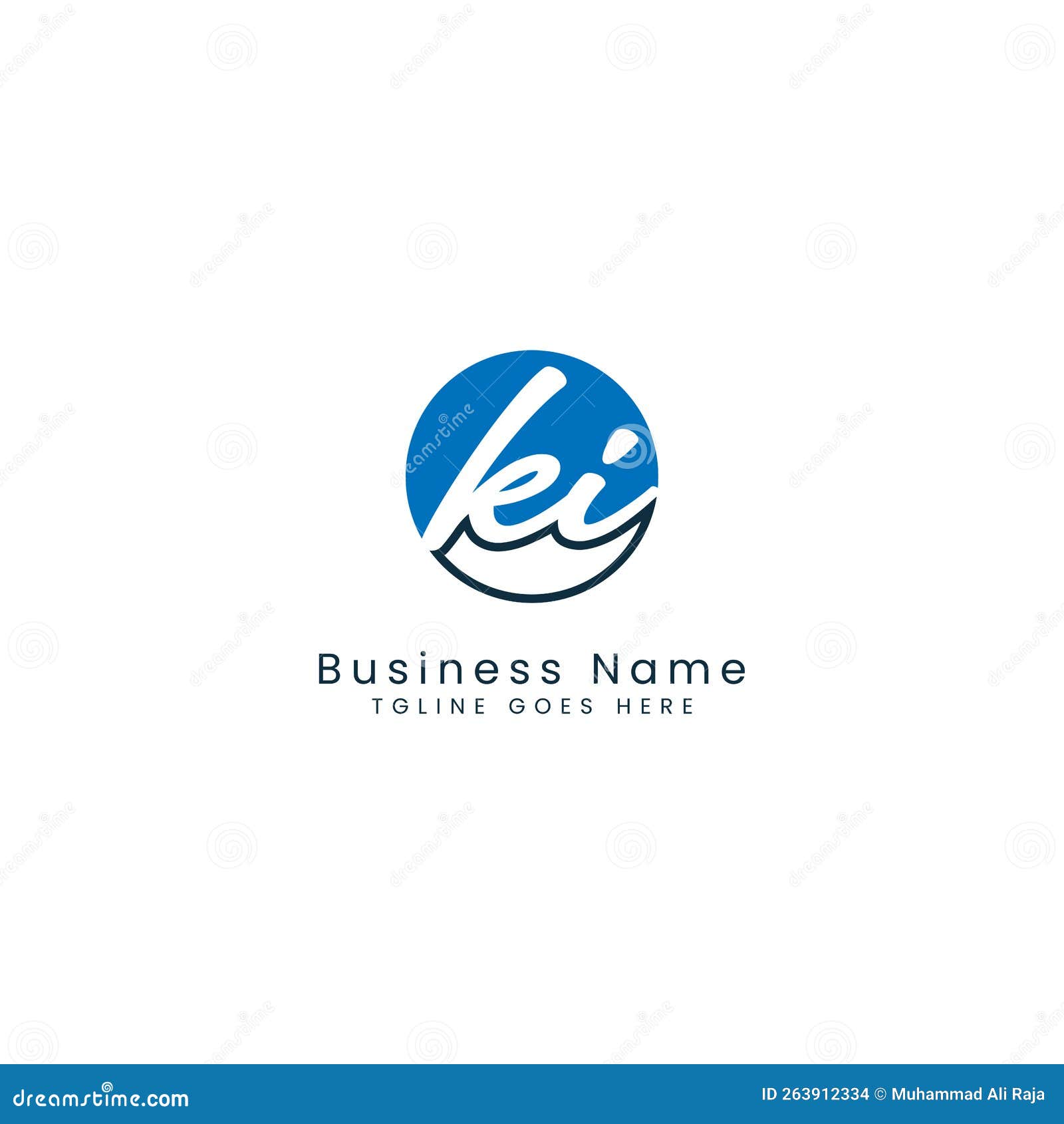 K I KI Initial Letter Handwritten and Signature Vector, Image, Template ...