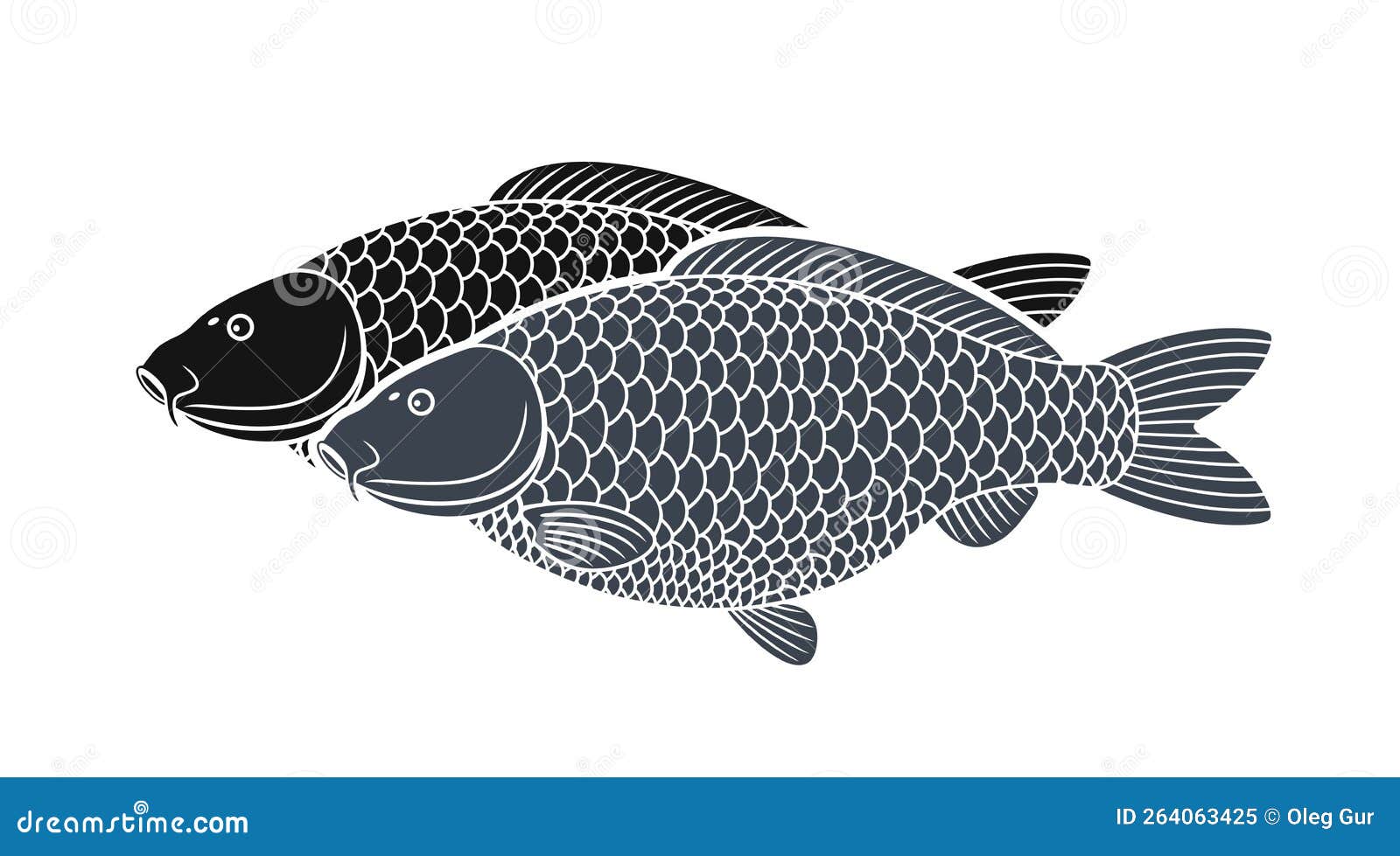 Carp Logo. Isolated Carp on White Background Stock Vector ...