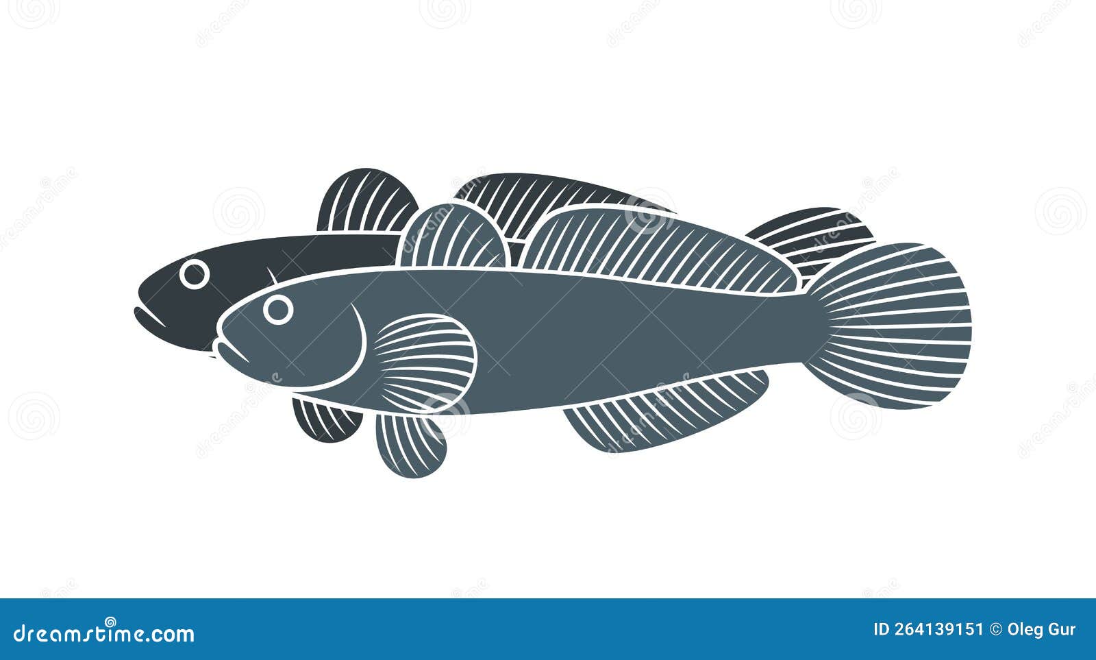 Sea Goby Logo. Isolated Sea Goby On White Background Cartoon Vector ...