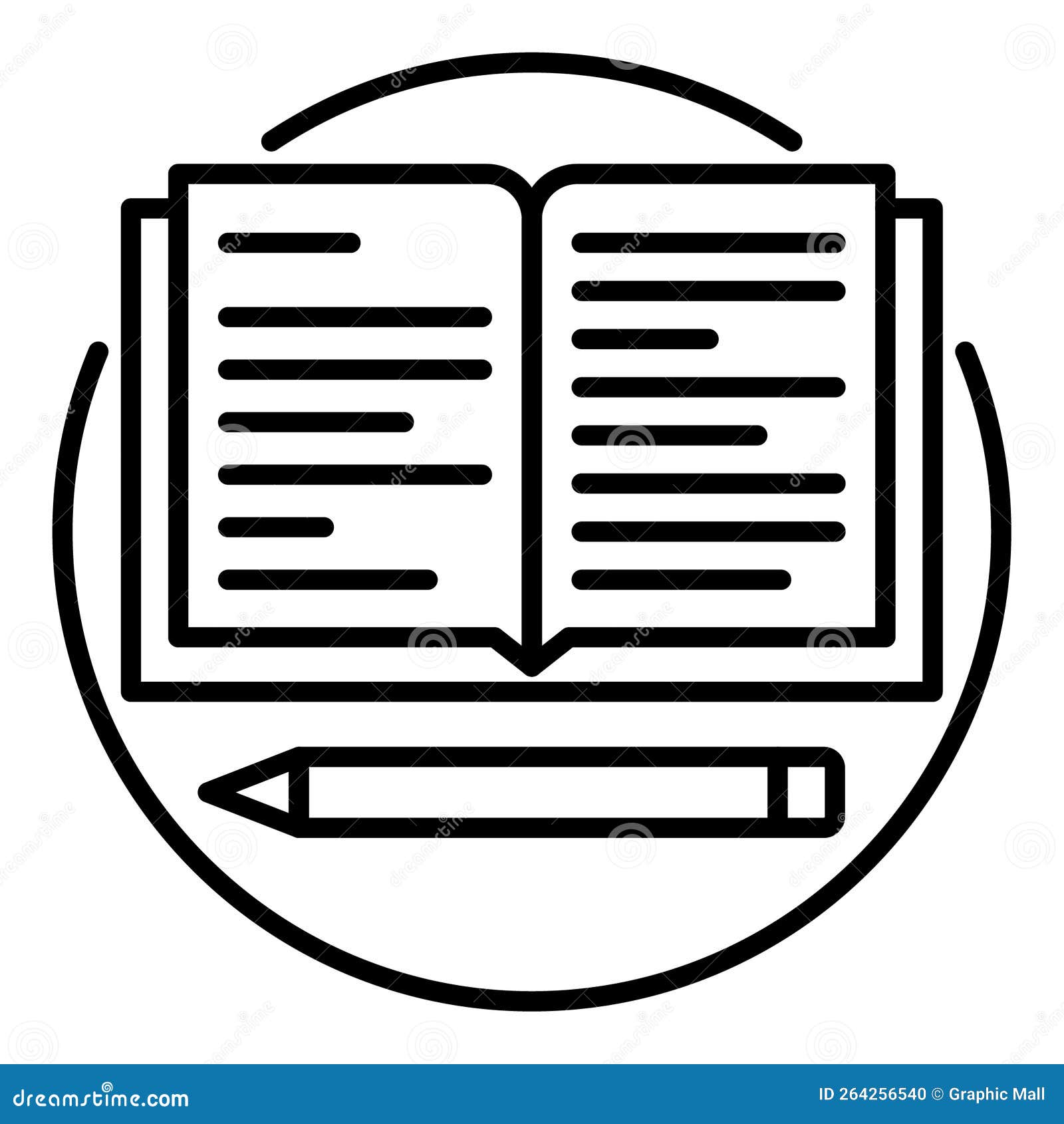 Outline Icon for Education and Learning. Stock Illustration ...