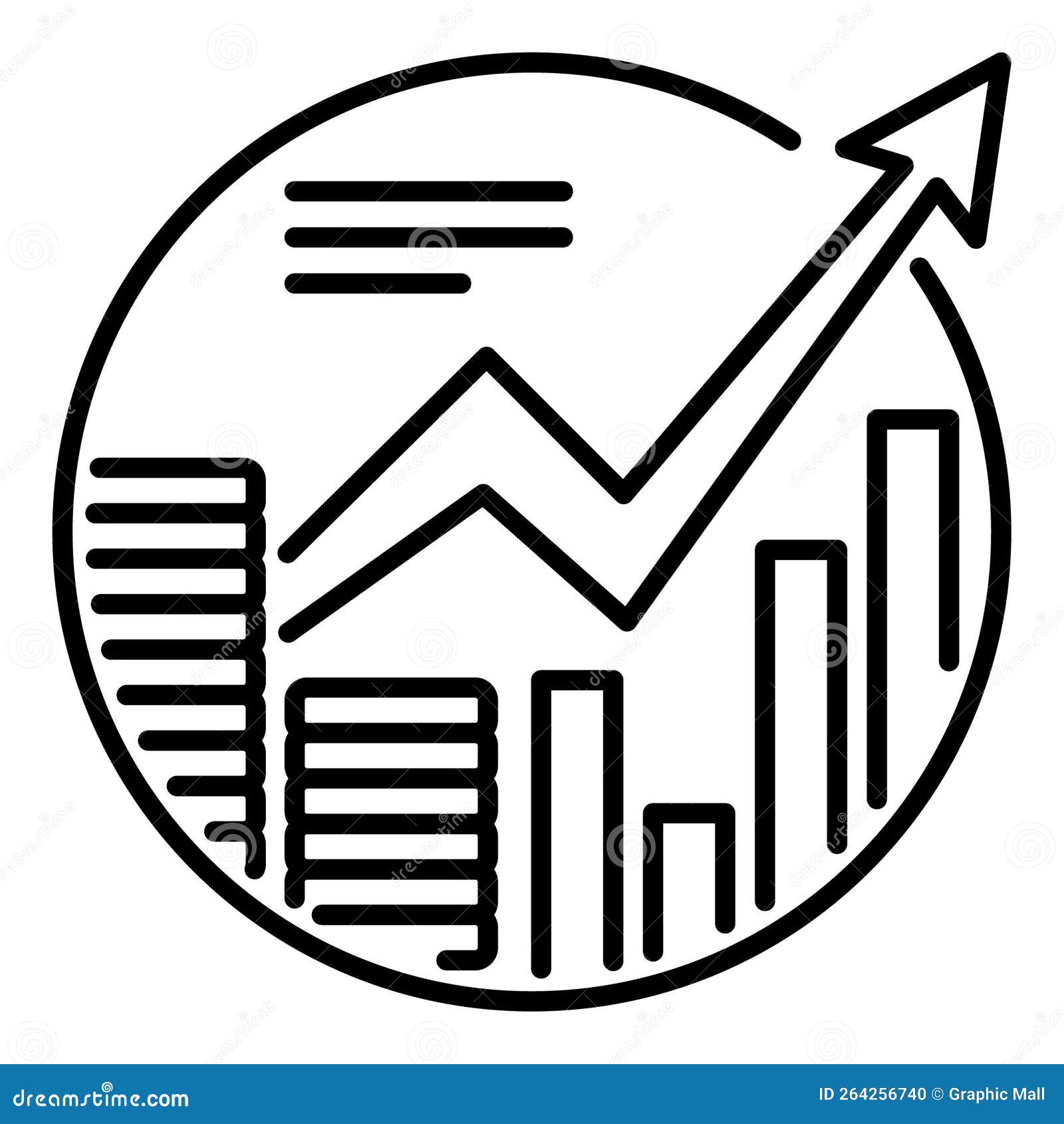 Outline Icon for Business Financial Report. Stock Illustration ...