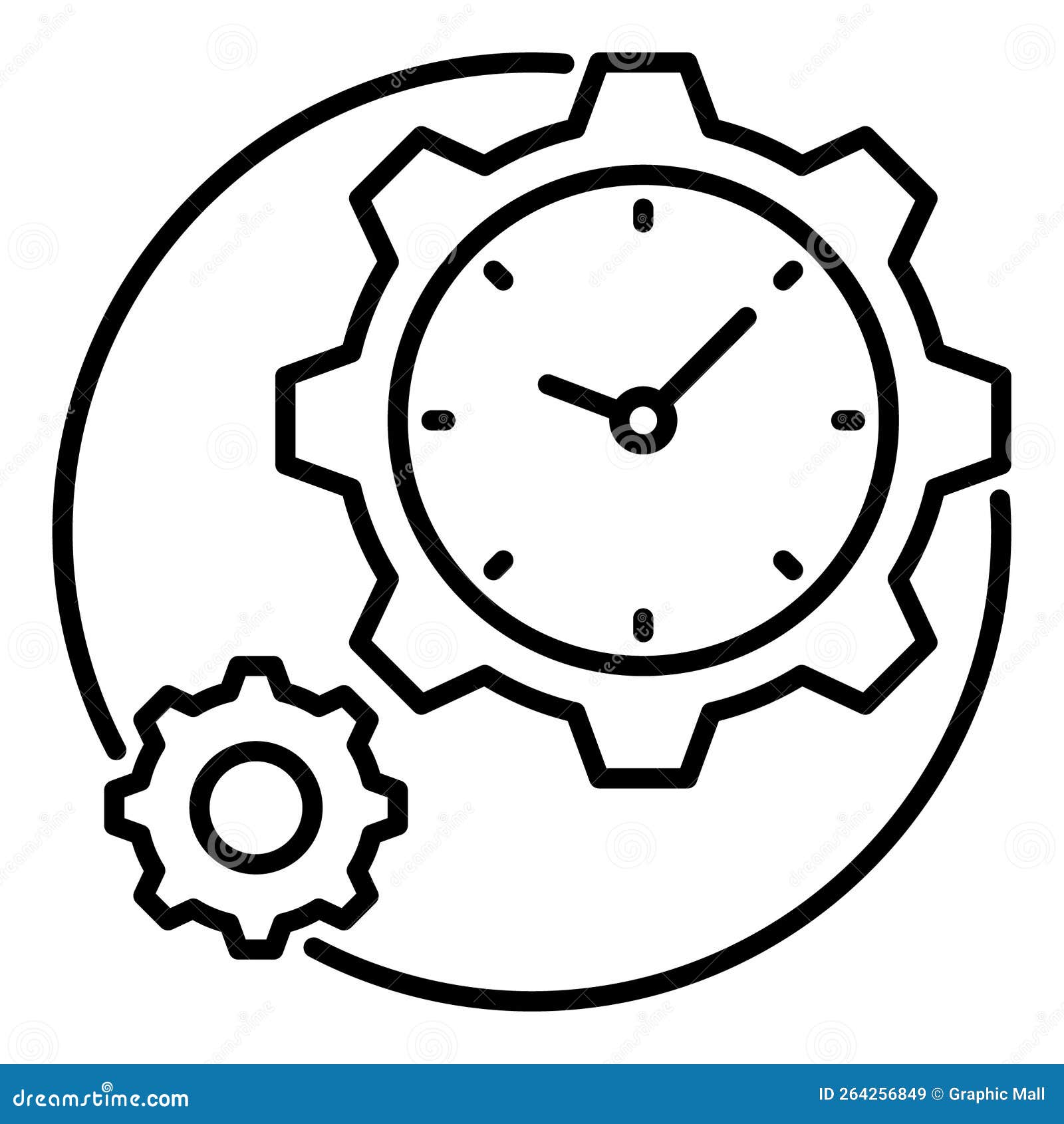 Outline Icon for Management Time. Stock Vector - Illustration of ...