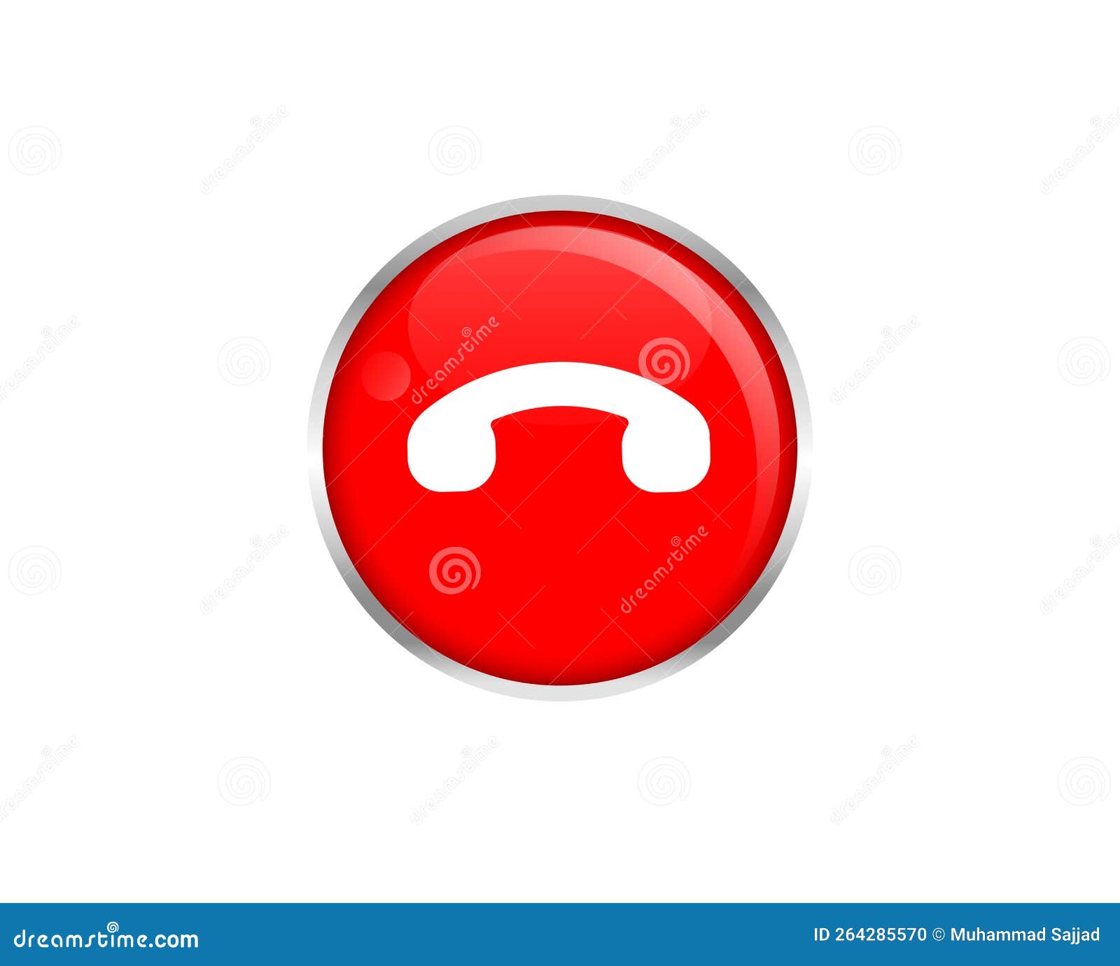 Red Call Icon Block Incoming Call Icon Stock Photo | CartoonDealer.com ...