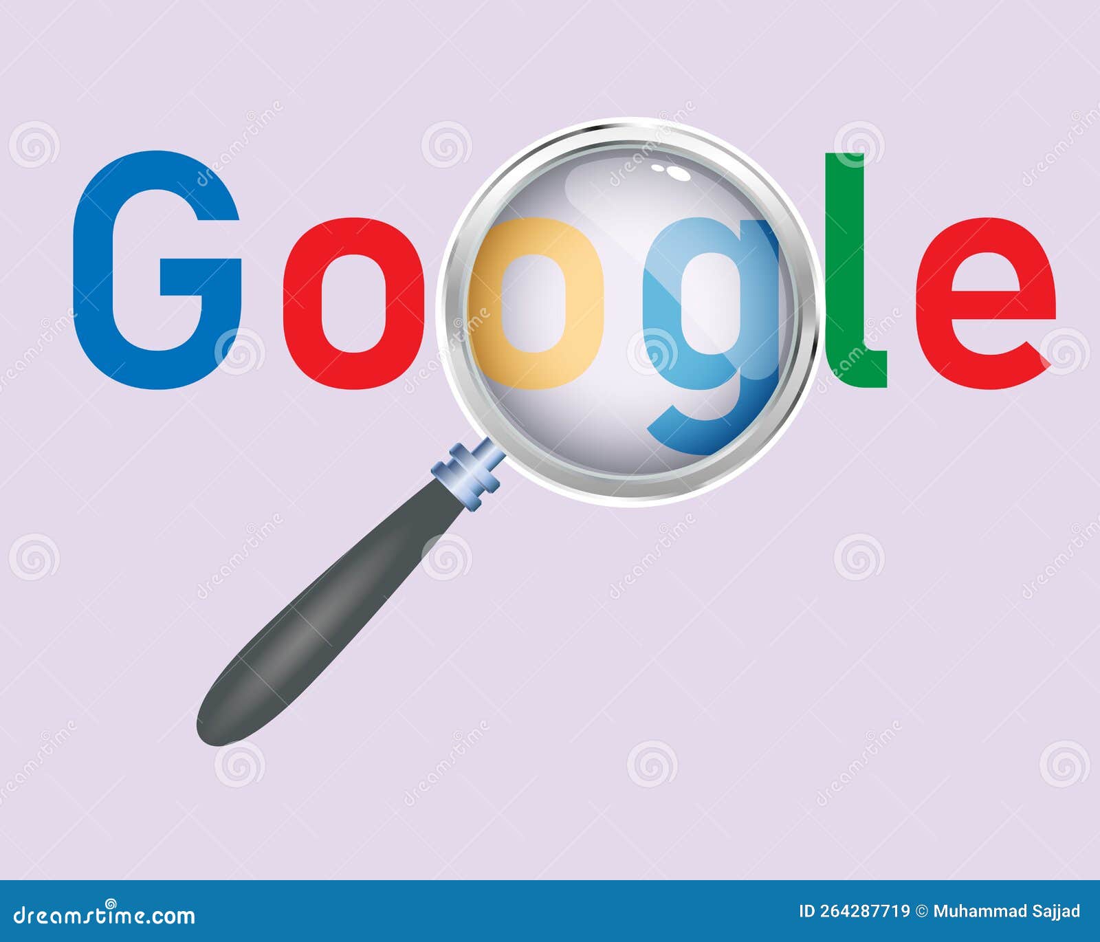 Google Search Text Focused with Magnifying Glass Vector Editorial Stock ...