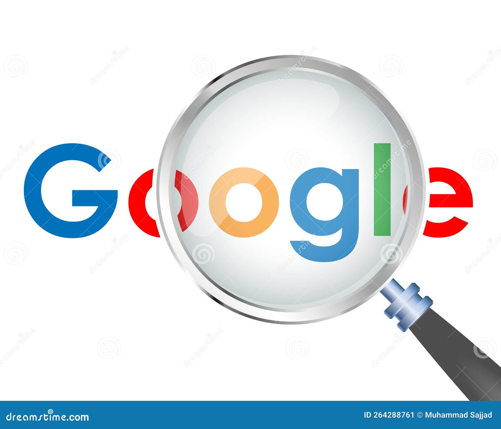 Google Text Focused with Magnifying Glass Vector Editorial Photo ...