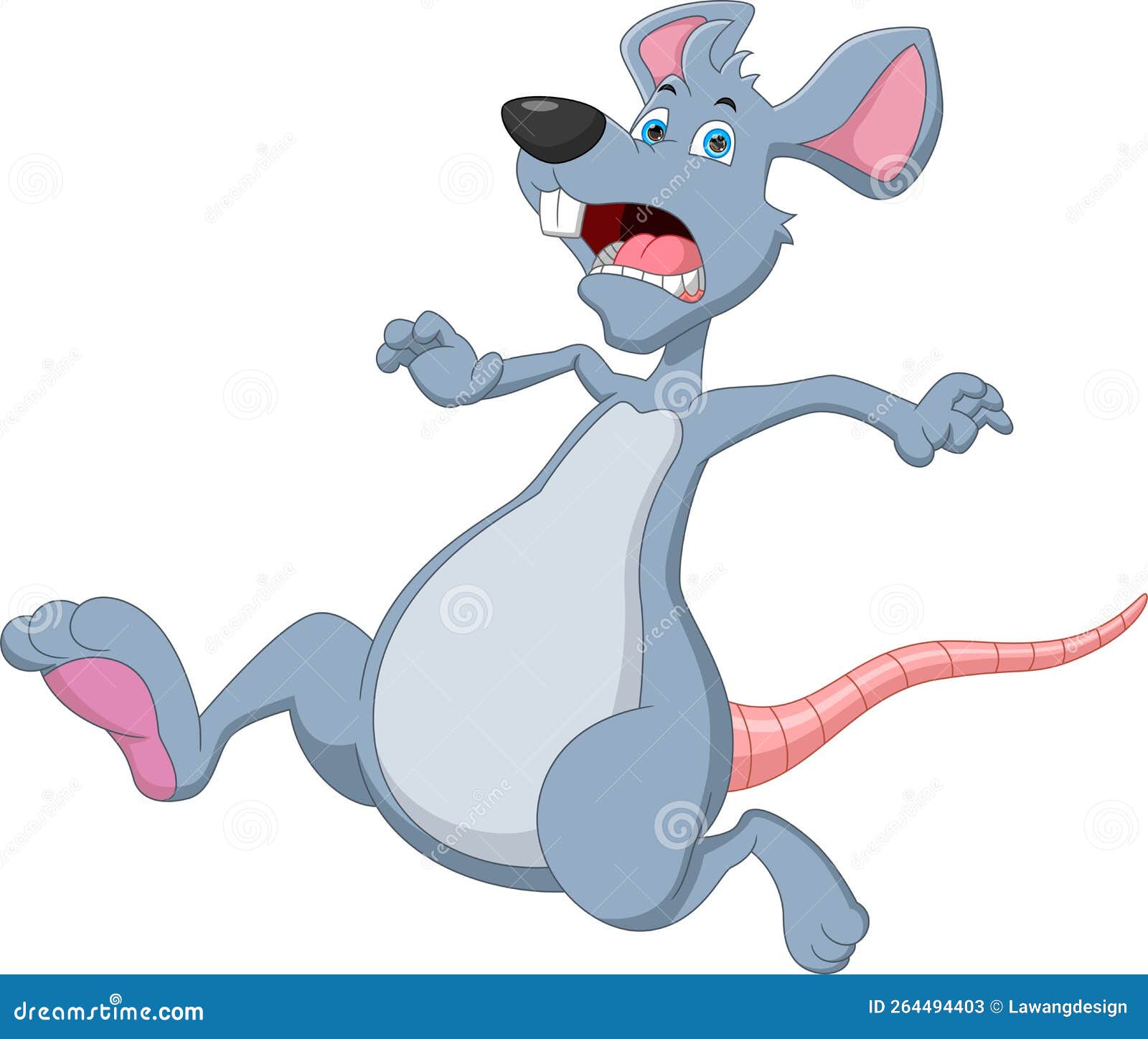 Cartoon Mouse Running Scared Stock Vector - Illustration of panic, fear ...