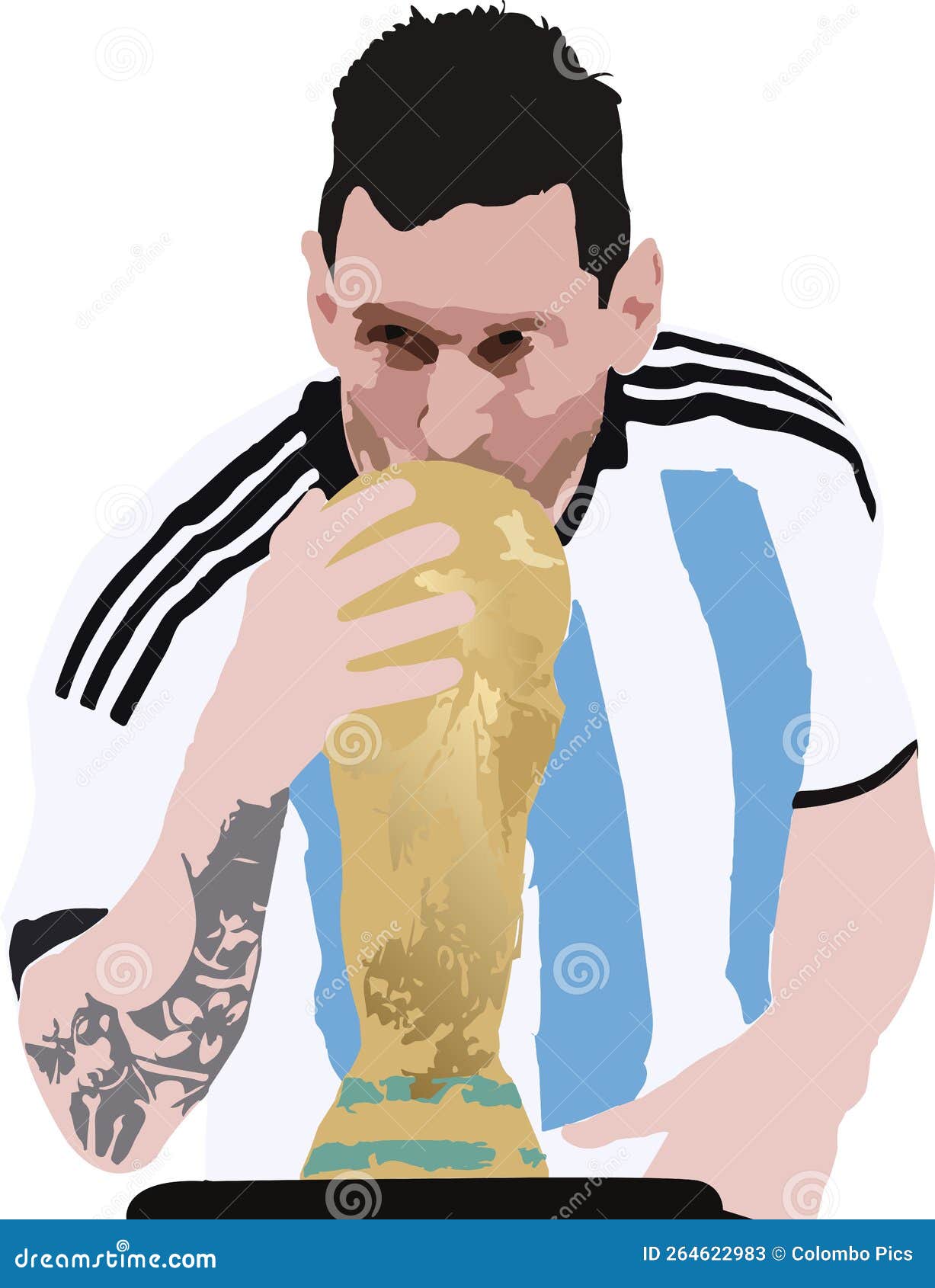 Footballer Lionel Messi FC BARCELONA Vector Isolated Portrait ...