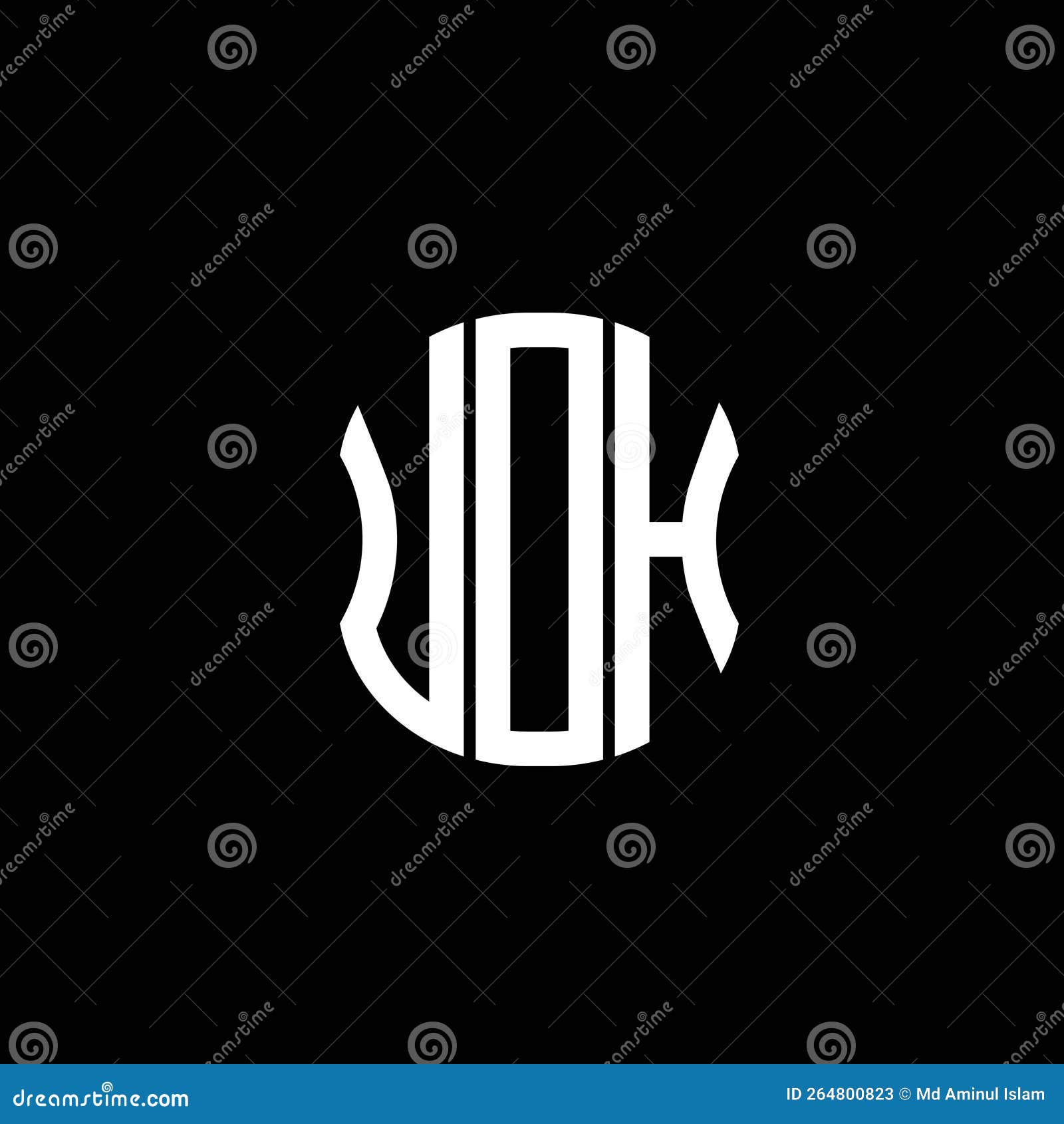 UOH Letter Logo Creative Design with Vector Graphic, Stock Vector ...