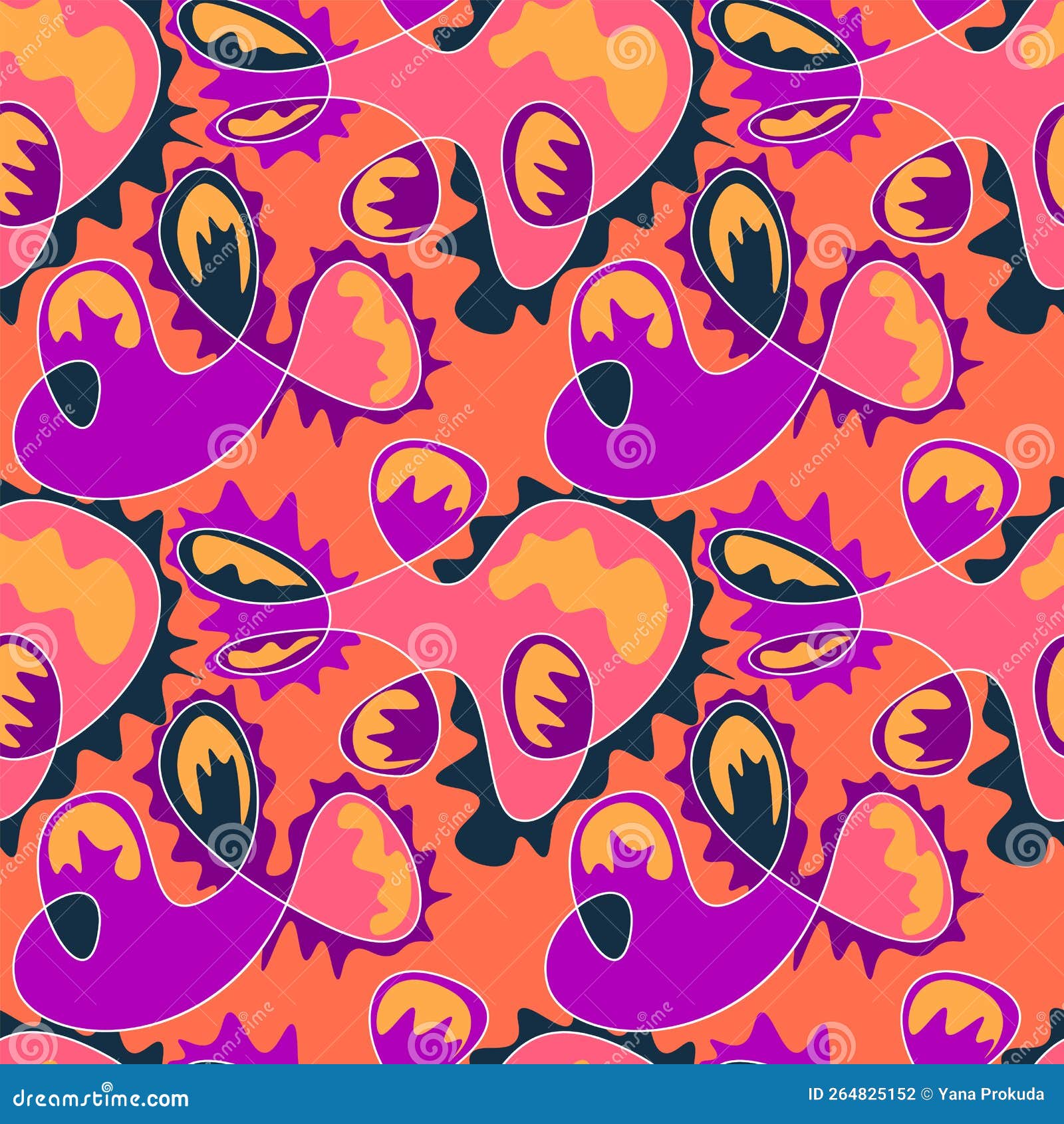 Abstract Colorful Strange Vector Pattern with Wave Shapes Stock Vector ...