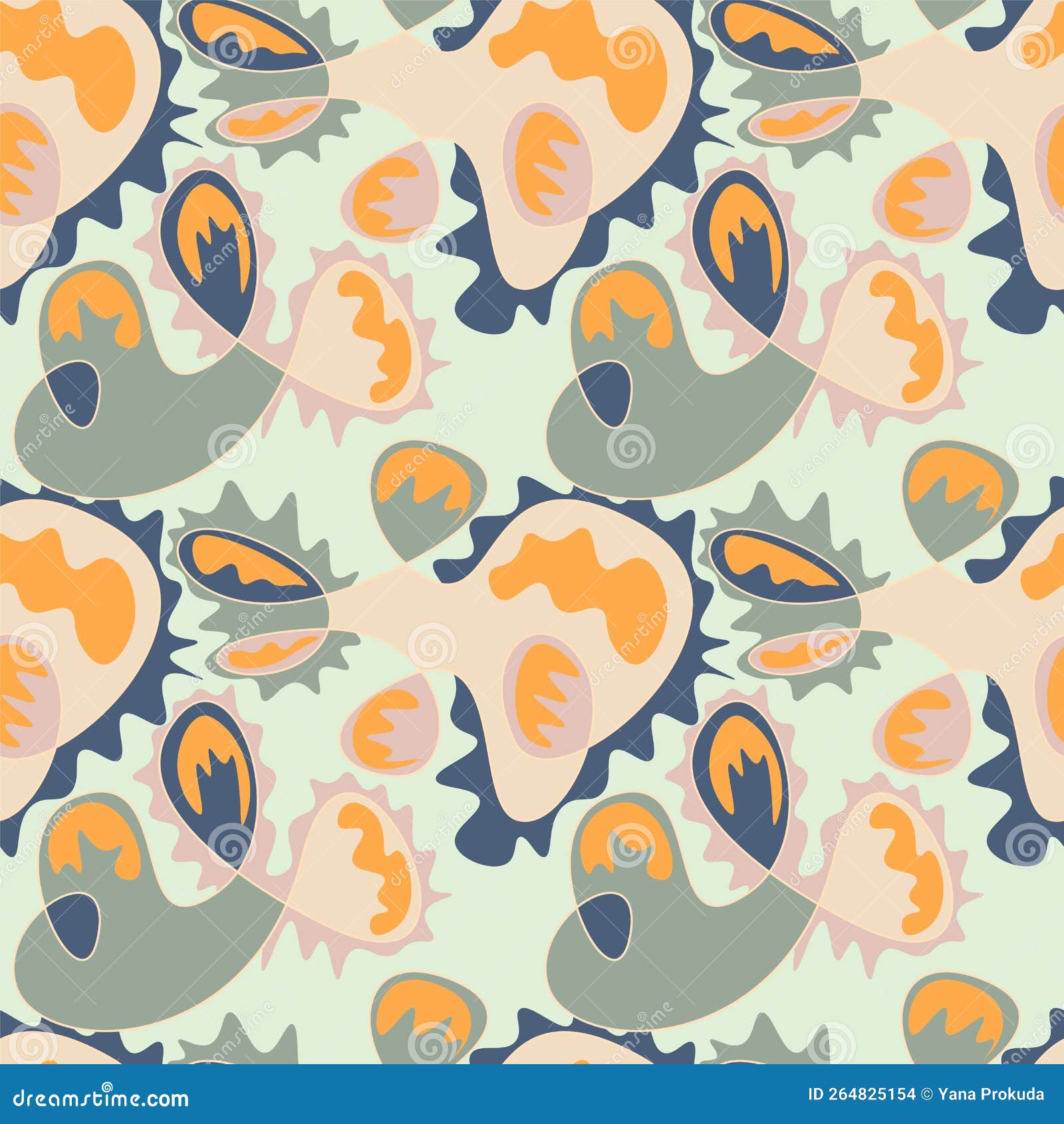 Abstract Colorful Strange Vector Pattern with Wave Shapes Stock Vector ...