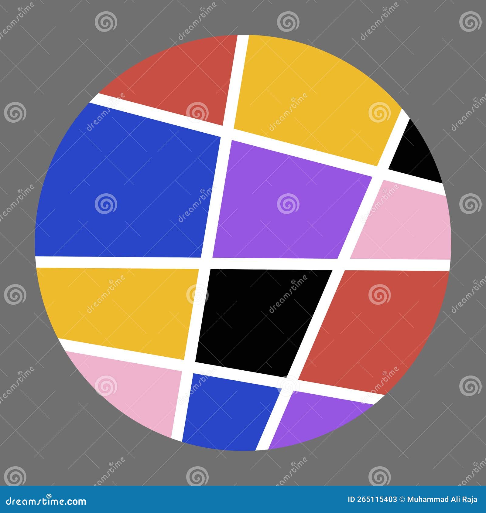 Minimalistic Round Shape and Figure. Puzzle Circle Design for Logo in ...