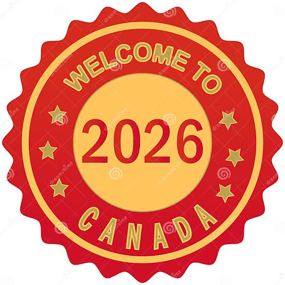 Welcome 2026 To Canada Colorful Gradient Red Abstract Stock ...