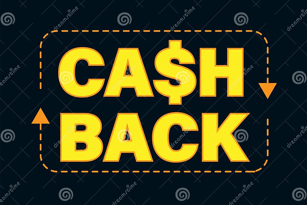 Cashback Logo Concept Vector Illustration Text and Arrow. Stock ...