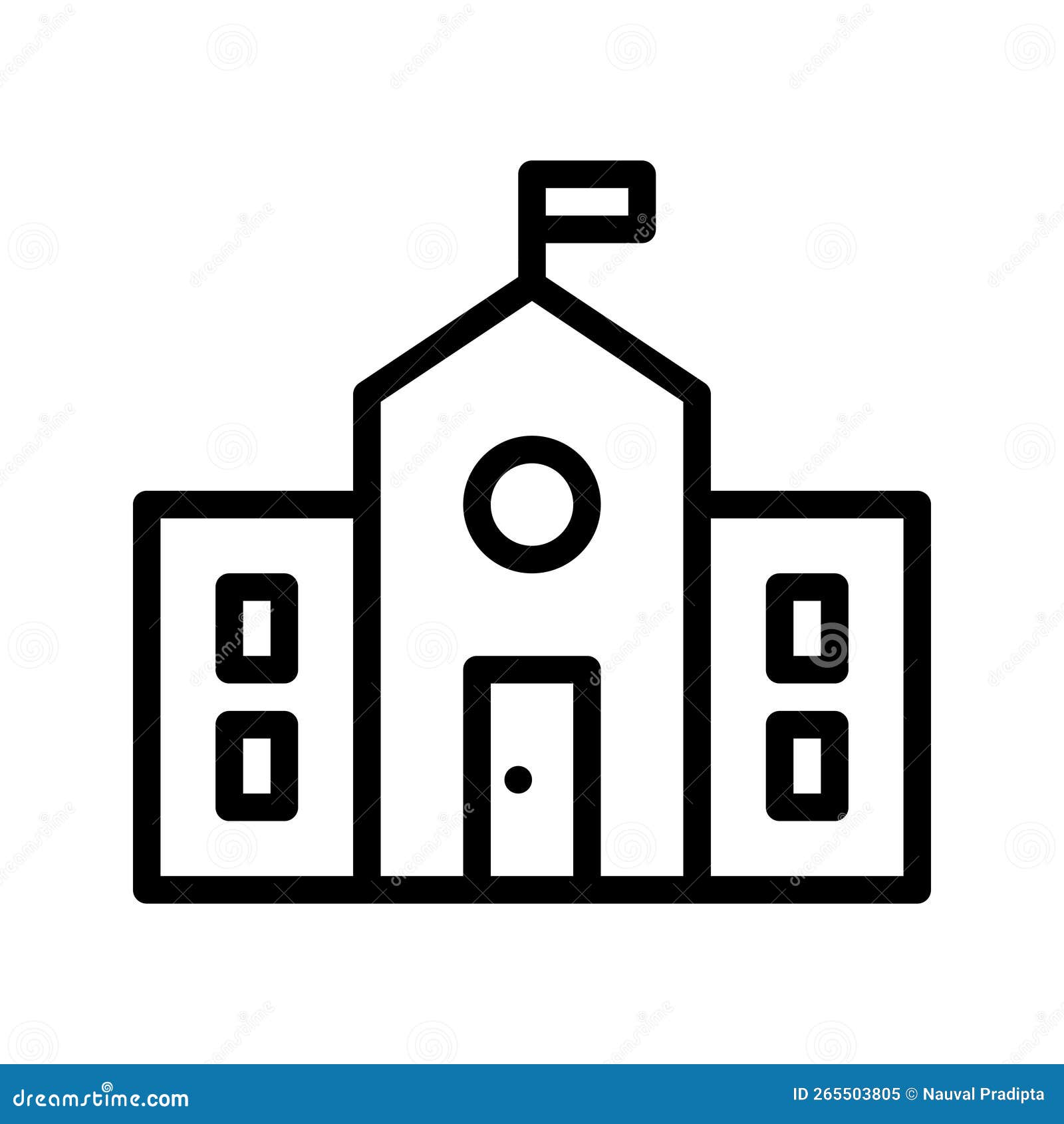 School line style icon stock vector. Illustration of object - 265503805