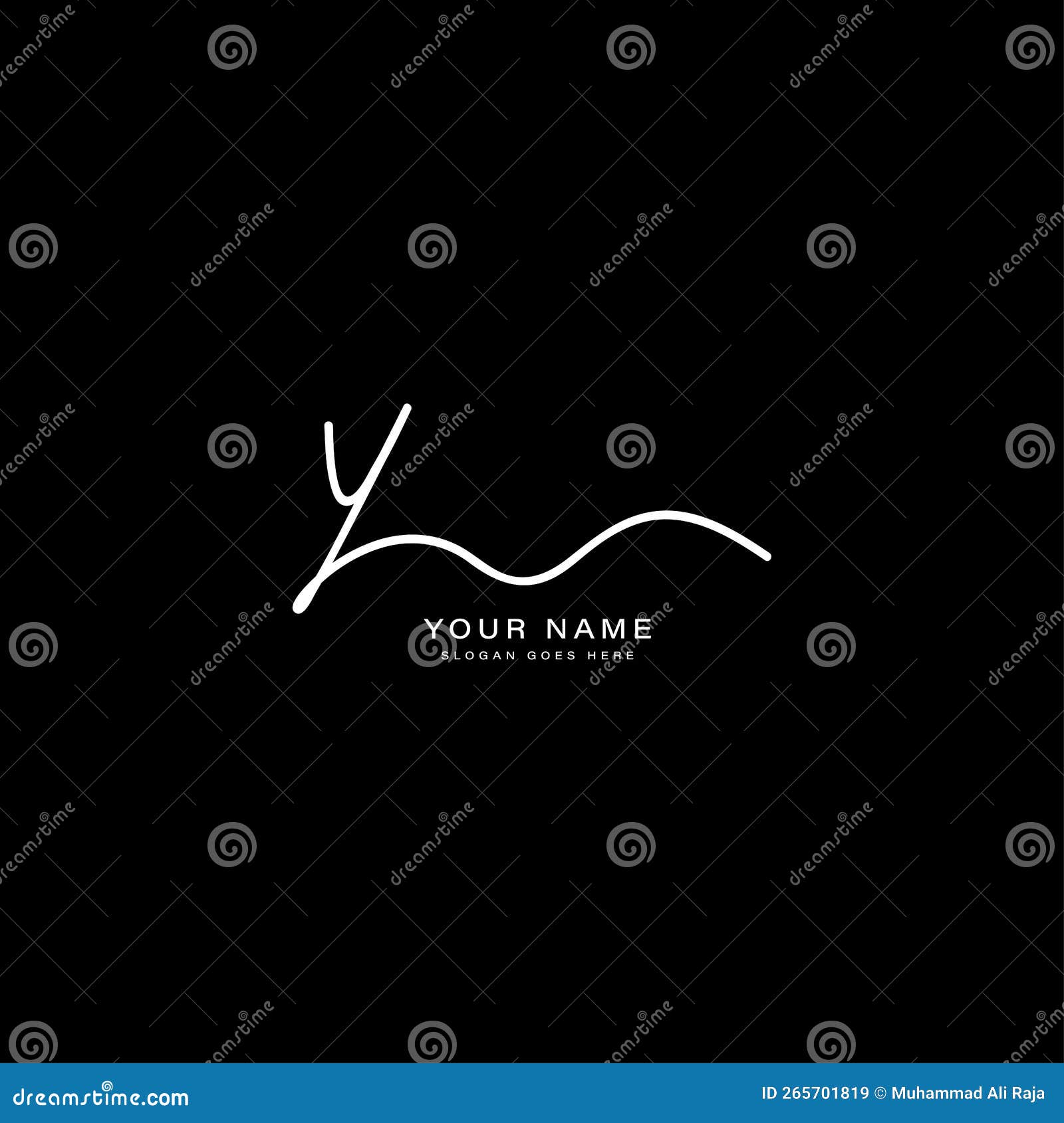 Initial Letter Y Logo, Handwritten and Signature in Joining Style for ...