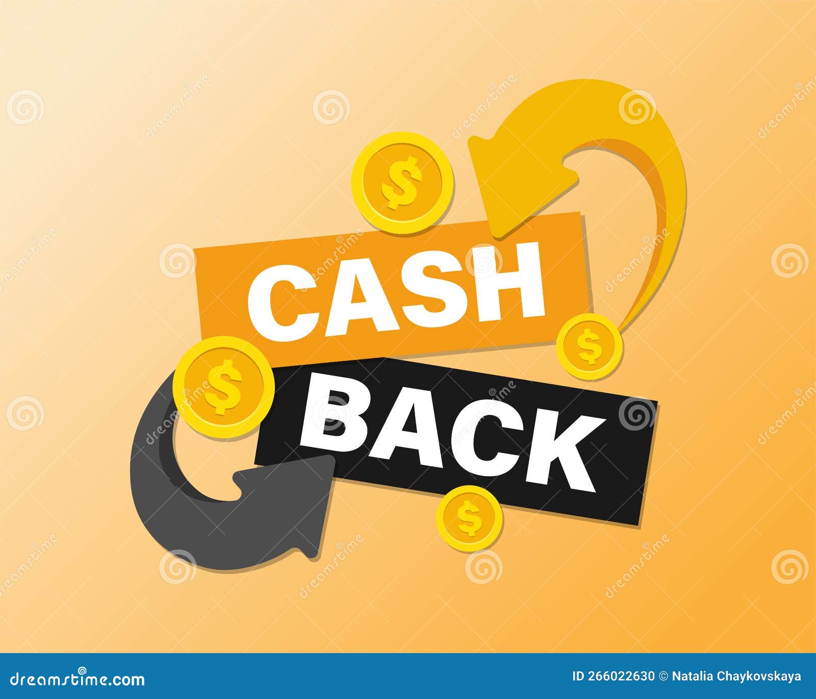 The Concept of the Cash Back Loyalty Program. Stock Illustration ...
