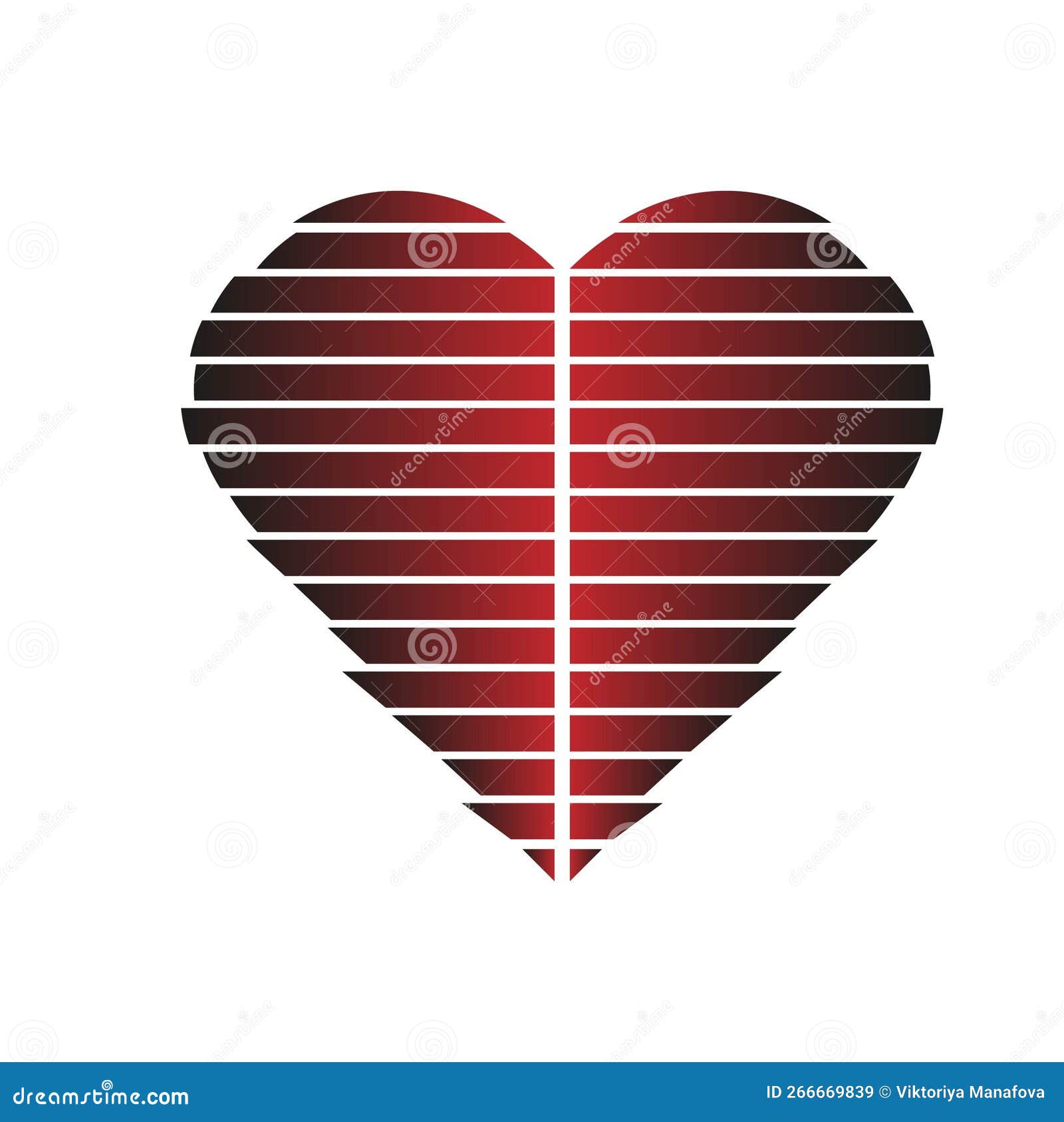 Black and Red Gradient Heart Stock Vector - Illustration of romantic ...