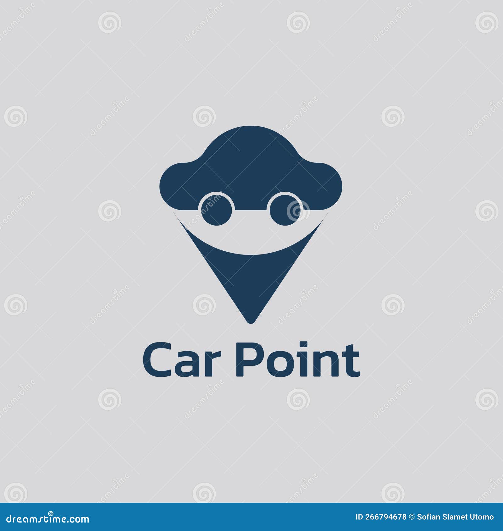 Car Logo and Points stock vector. Illustration of place - 266794678
