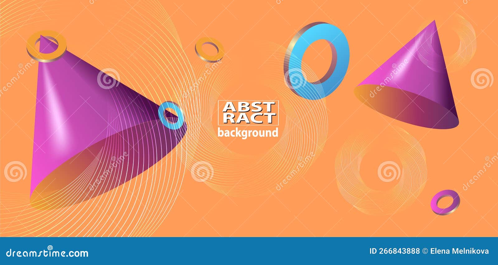 Abstract Background with 3D Geometric Shapes Stock Vector ...