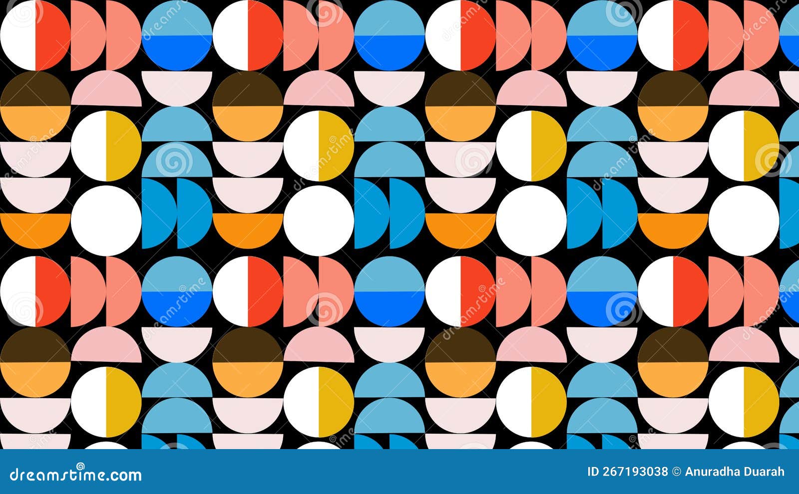 Background Wall Paper with a Geometric Round Design Stock Illustration ...
