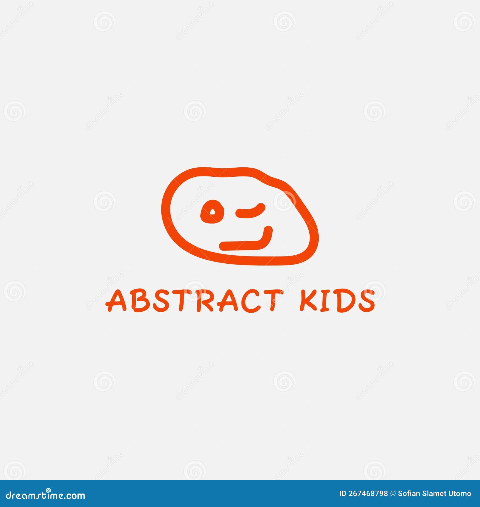 Child S Head Abstract Logo from Lines Stock Vector - Illustration of ...