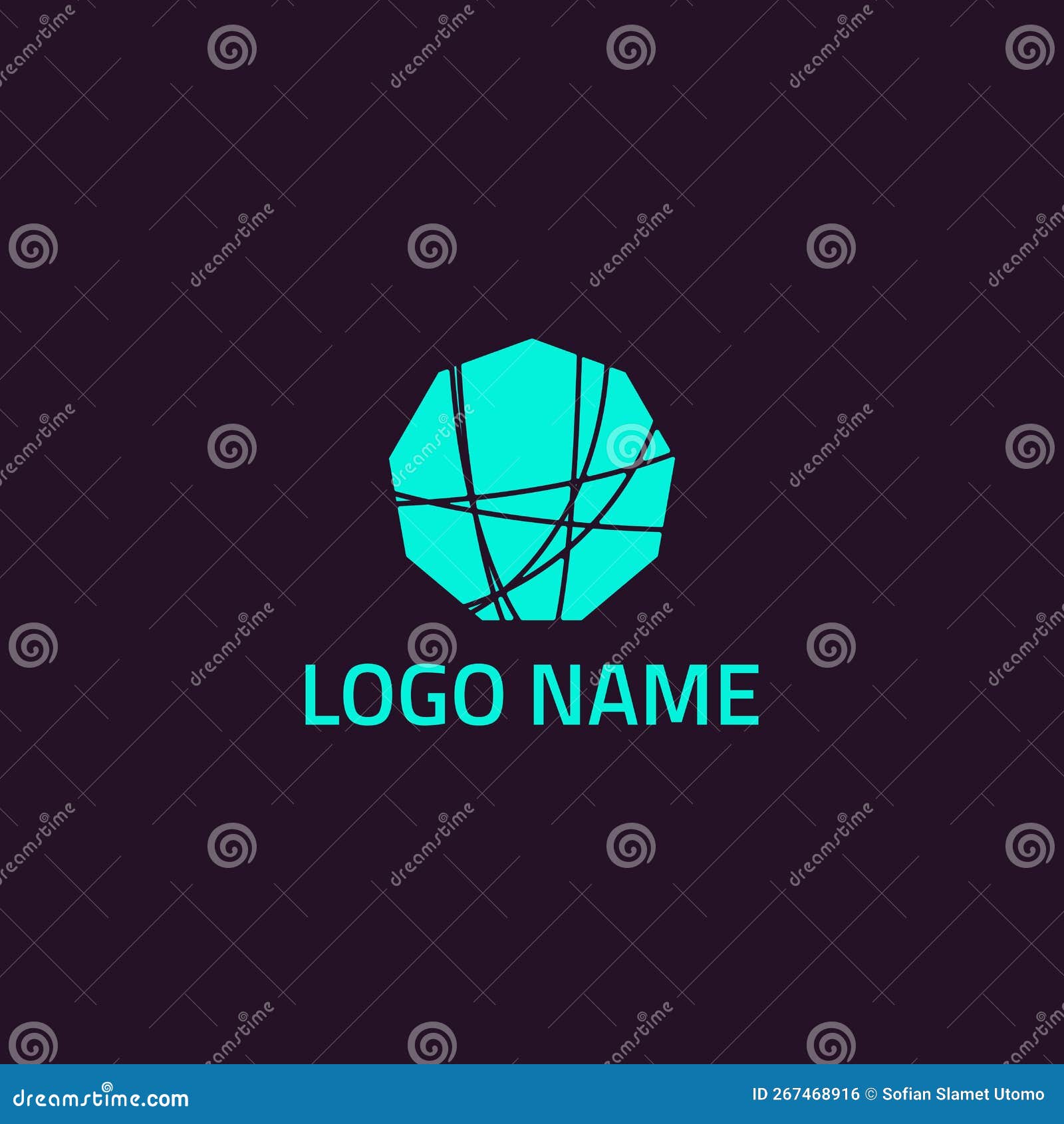 Nine Color Abstract Blue Color Logo Stock Vector - Illustration of ...