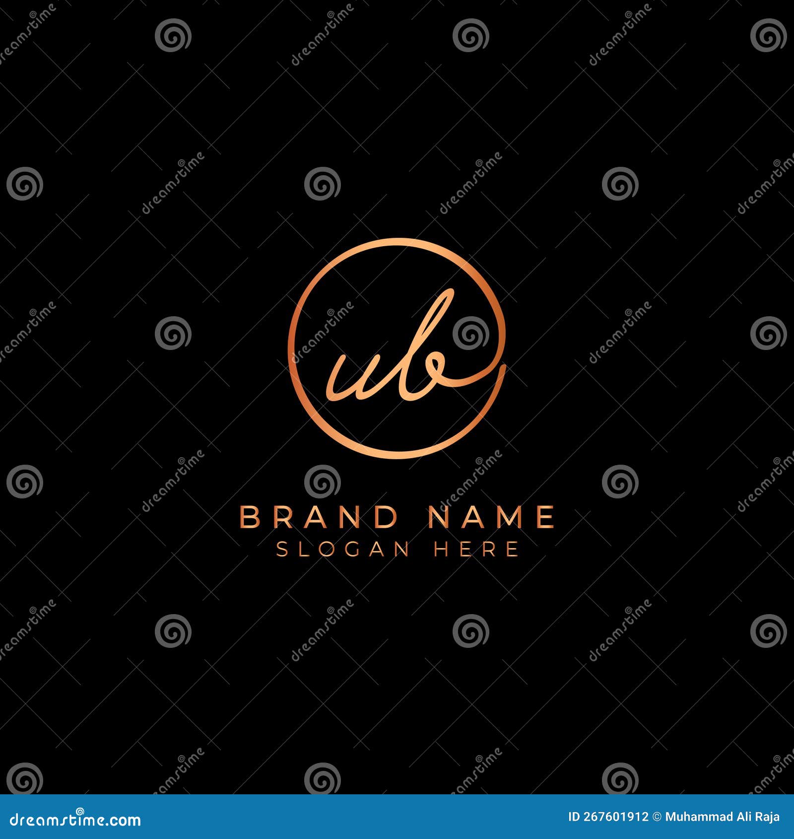 U, B, UB, Initial Letter Handwritten and Signature Vector Logo ...