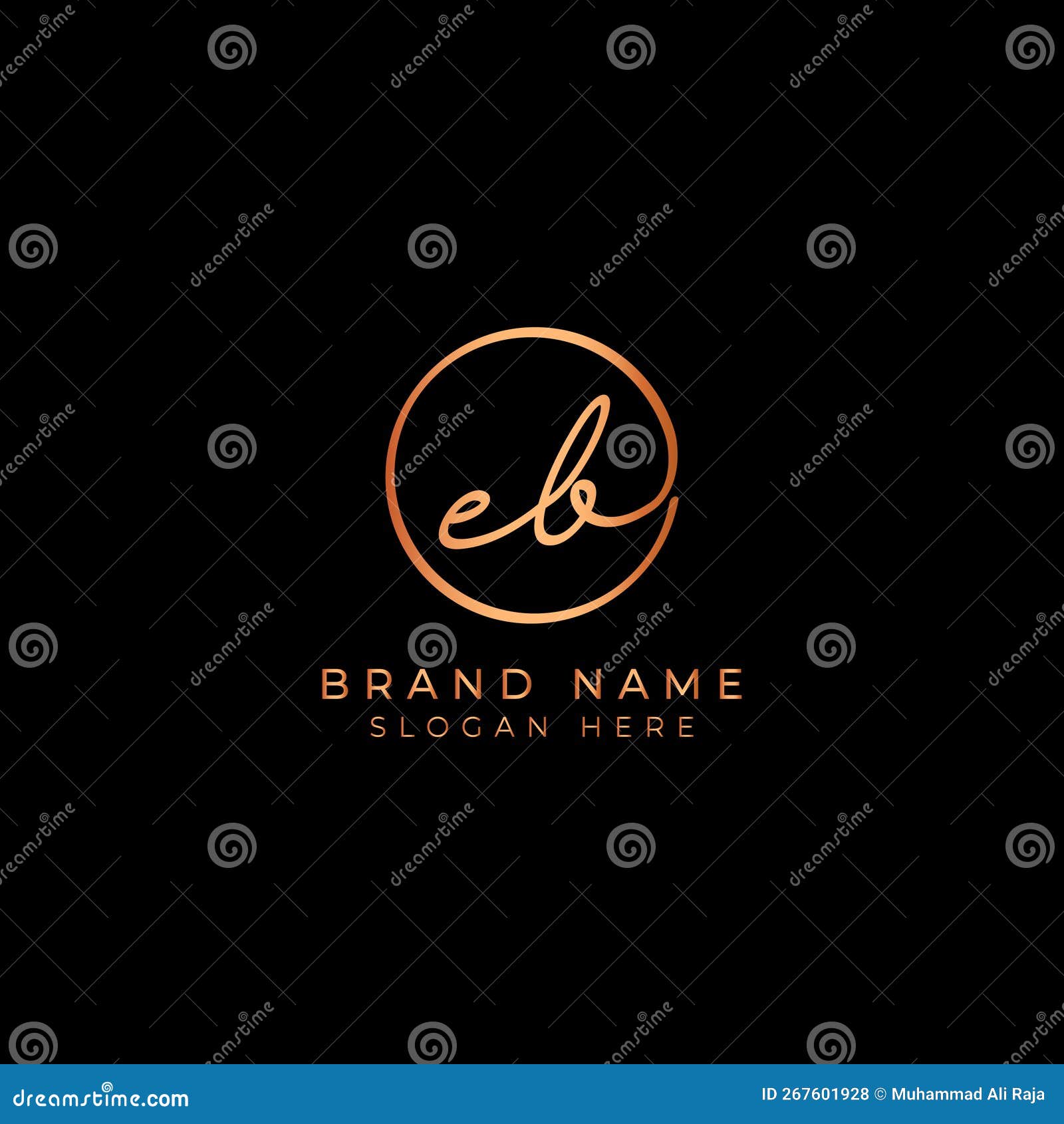 E, B, EB, Initial Letter Handwritten and Signature Vector Logo ...