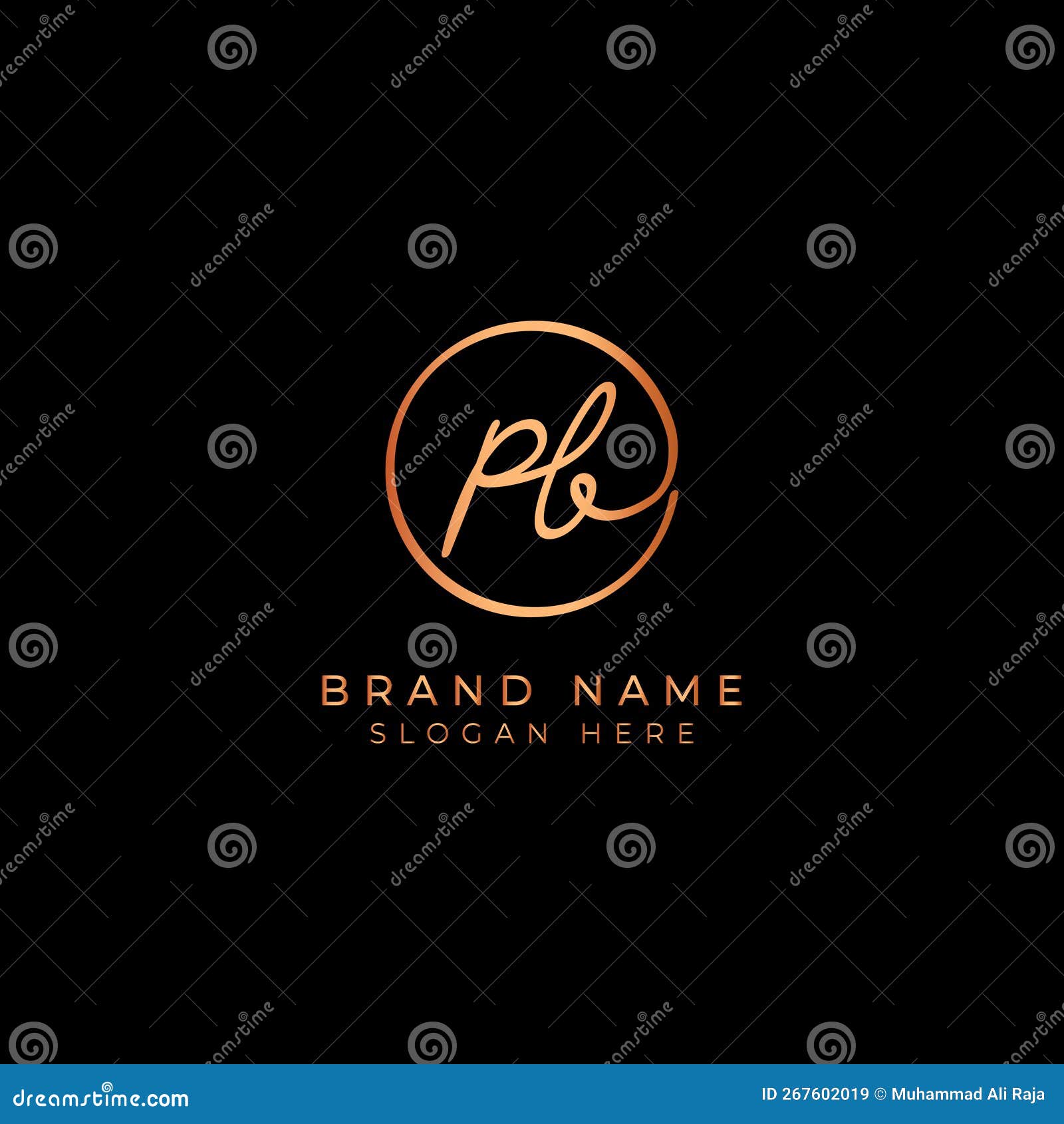 P, B, PB, Initial Letter Handwritten and Signature Vector Logo ...