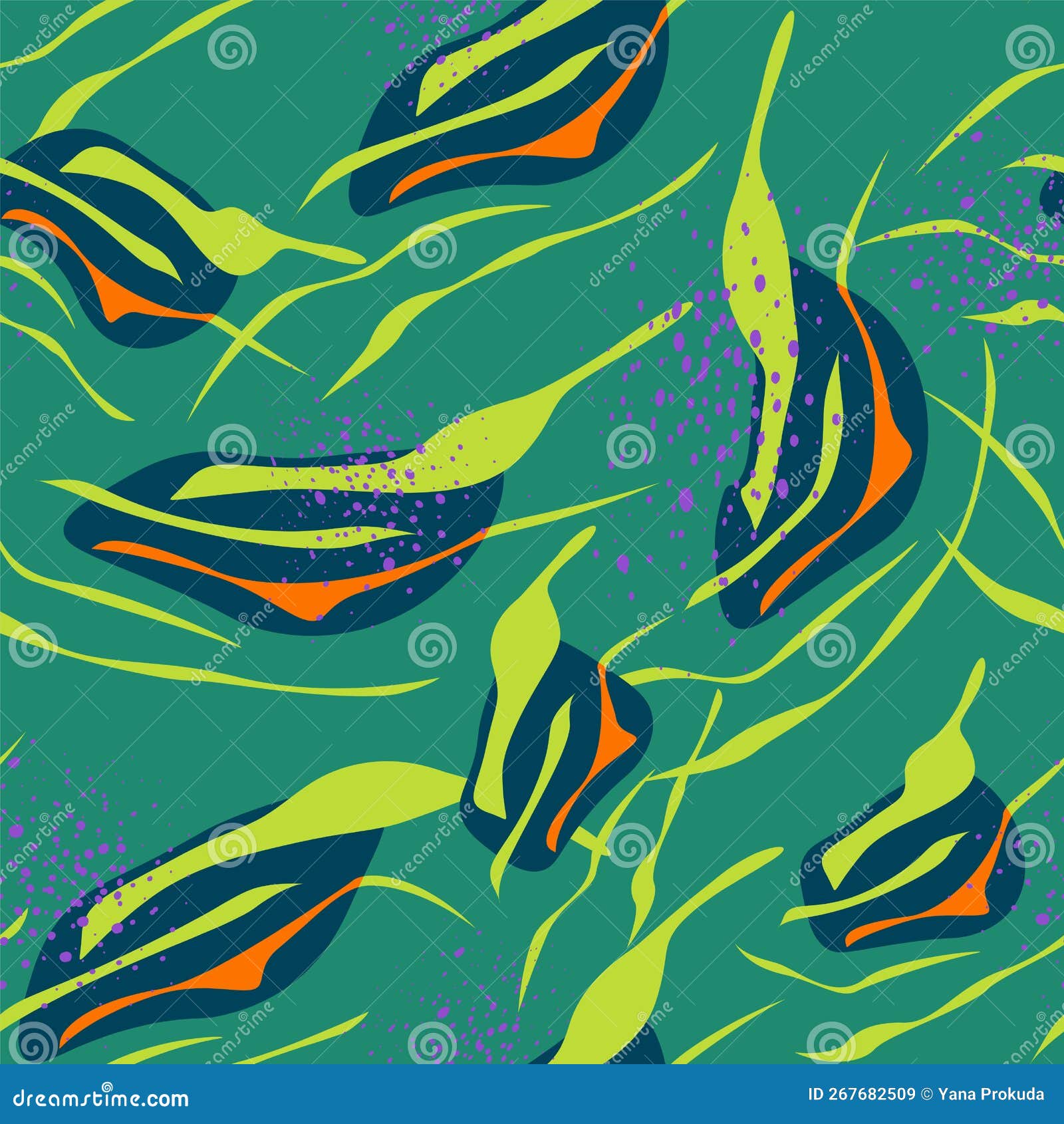 Seamless Abstract Pattern with Colorful Unique Repeat Pattern Stock ...