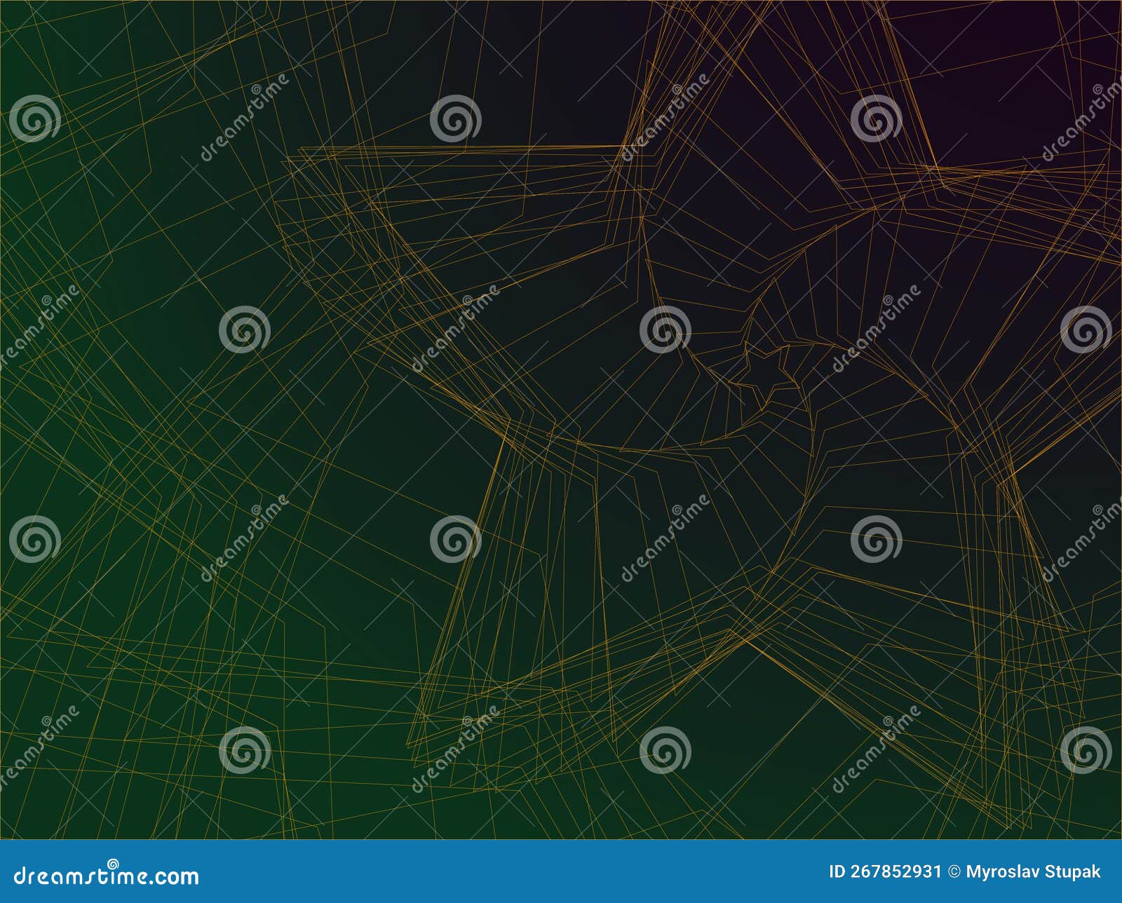 Abstract 3d Wireframe Mesh on Green Background. Vector Illustration ...