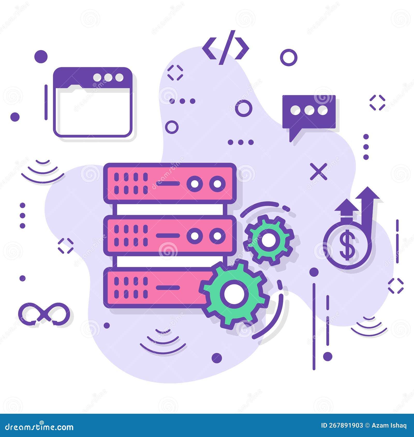 Rack Config Stock Illustration, Customized Server Configuration Concept ...