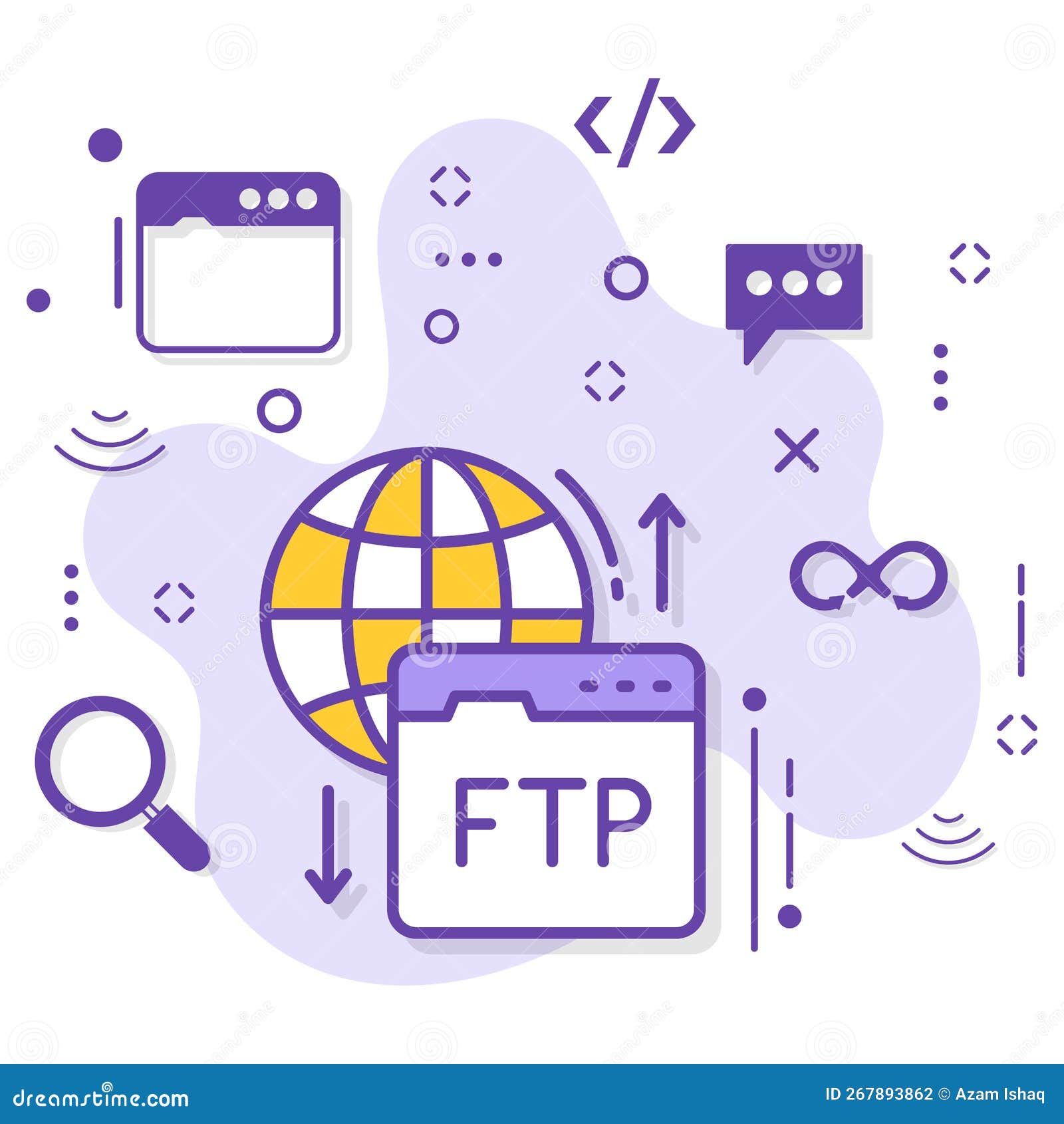 Public and Private FTP Concept Stock Illustration, File Transfer ...