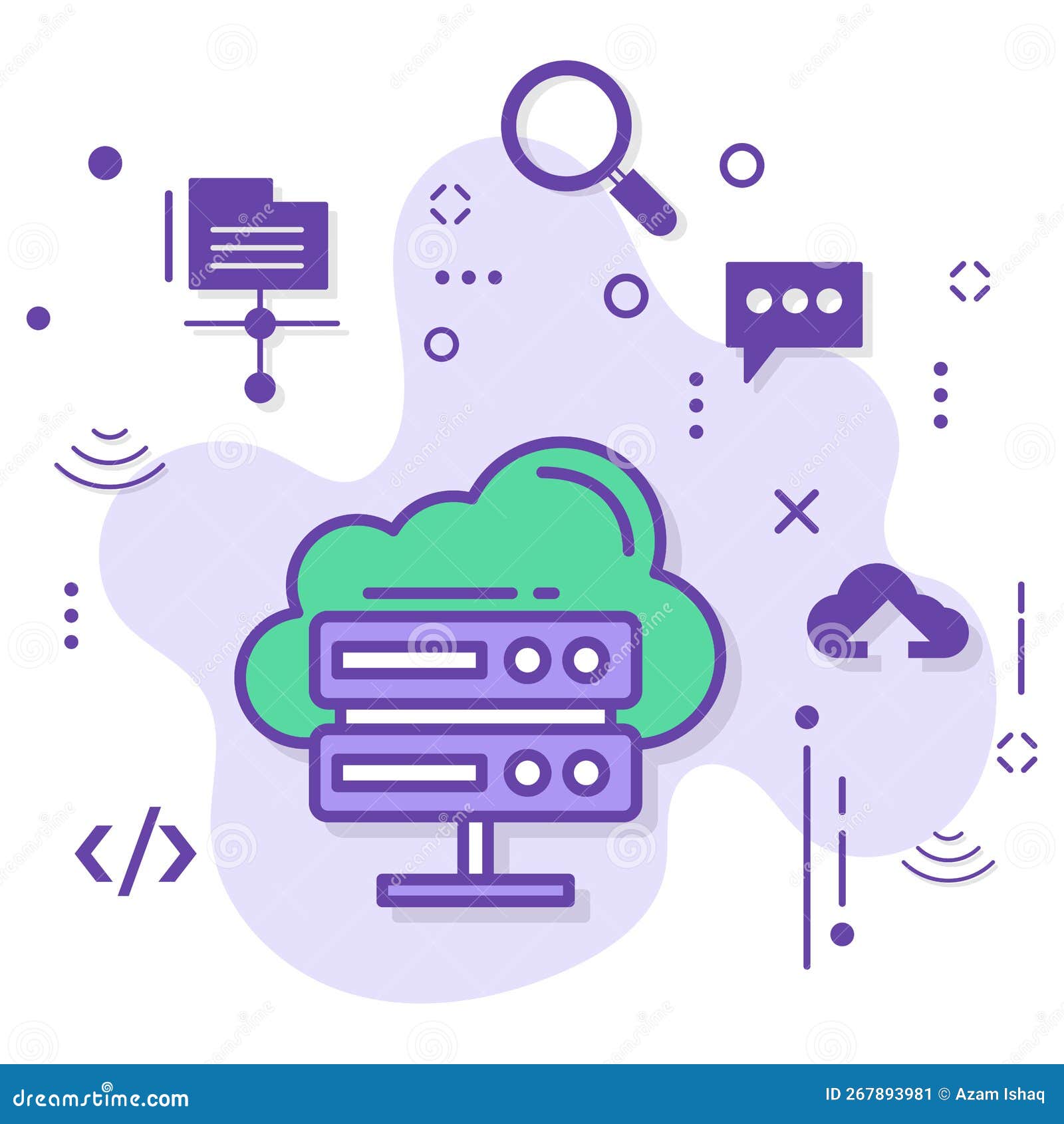 Proxy Node Server Concept, Global Cloud Services Provider Stock ...