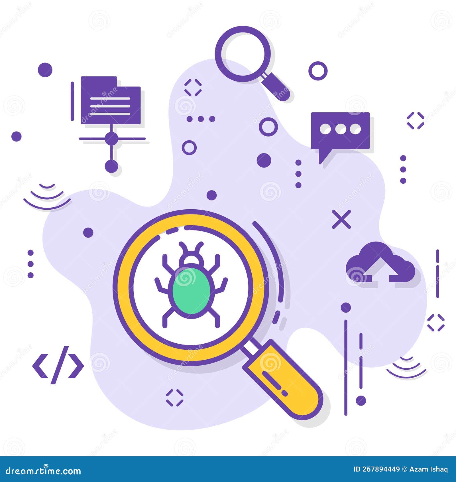 Spyware Scanning Sign Stock Illustration, Malware Virus Scan Vector ...