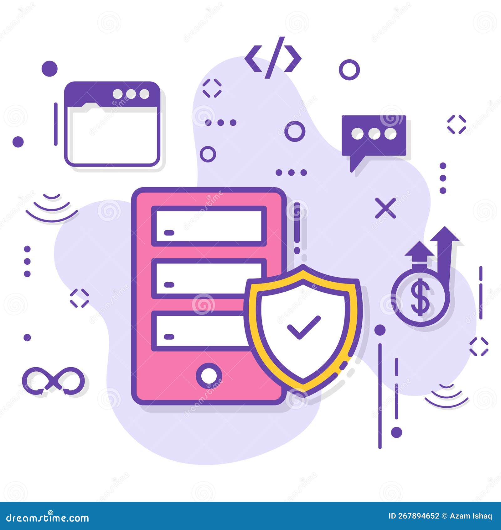 Managed Security Service Concept Stock Illustration, Hassle Free ...