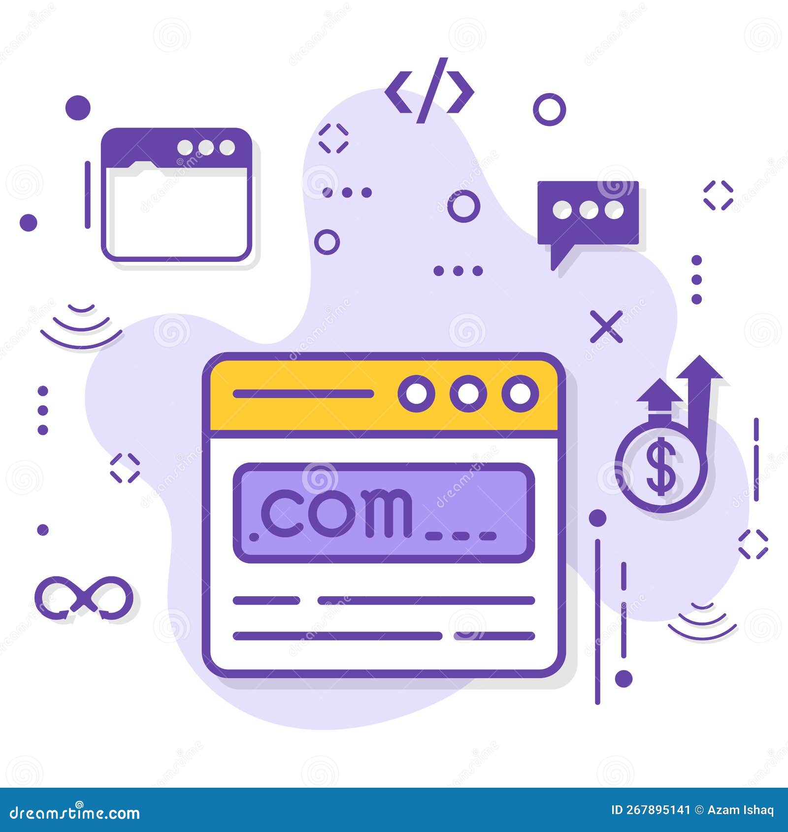 Tld .com Register Stock, Domain Registrar Illustration, Commercial ...