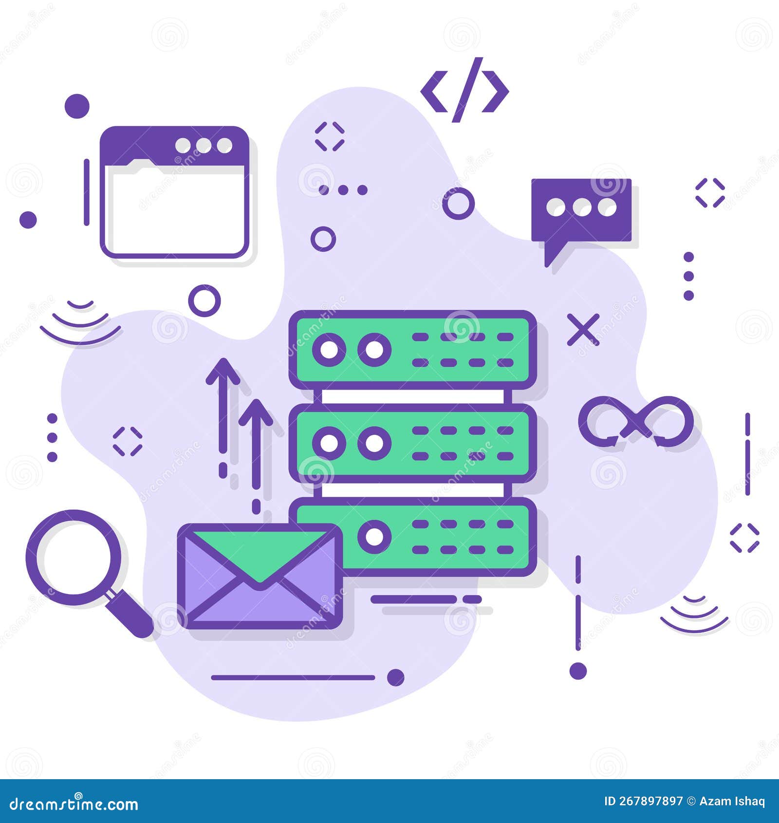 Mail Exchange Machine Stock Illustration, Outgoing EMail Server Concept ...