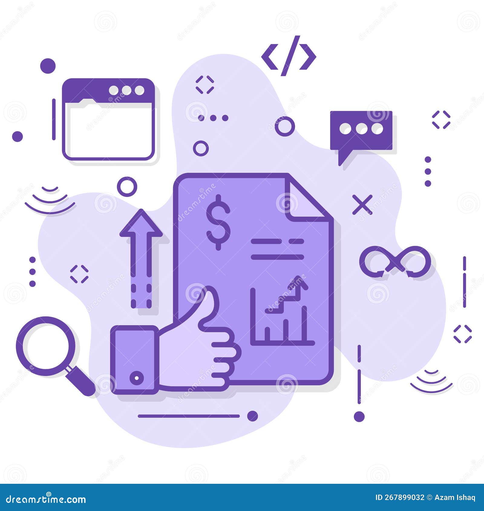 High Conversion Sign, Increasing CTR Stock Illustration, High Click ...