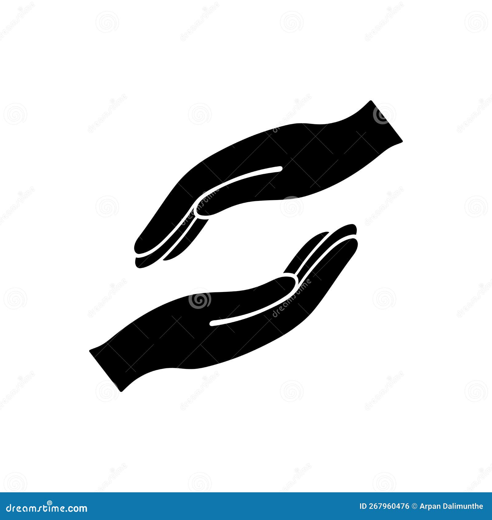 Cooperation Hand Vector Icon Stock Vector - Illustration of corporate ...