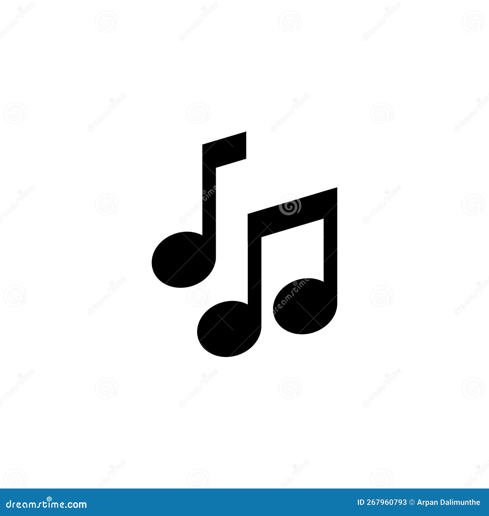 Music vector icon stock vector. Illustration of audio - 267960793