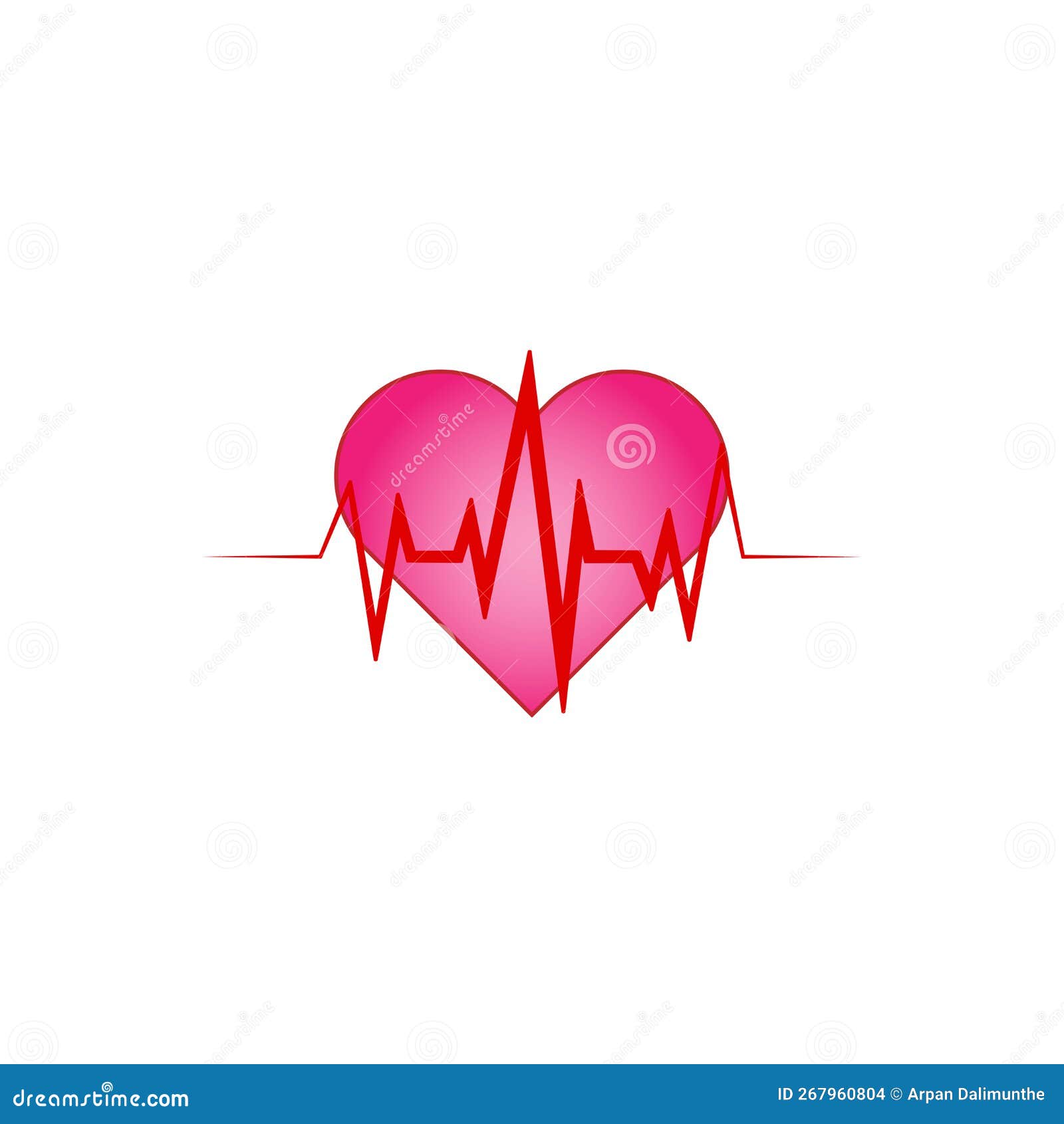 Heart rhythm vector icon stock vector. Illustration of heart - 267960804