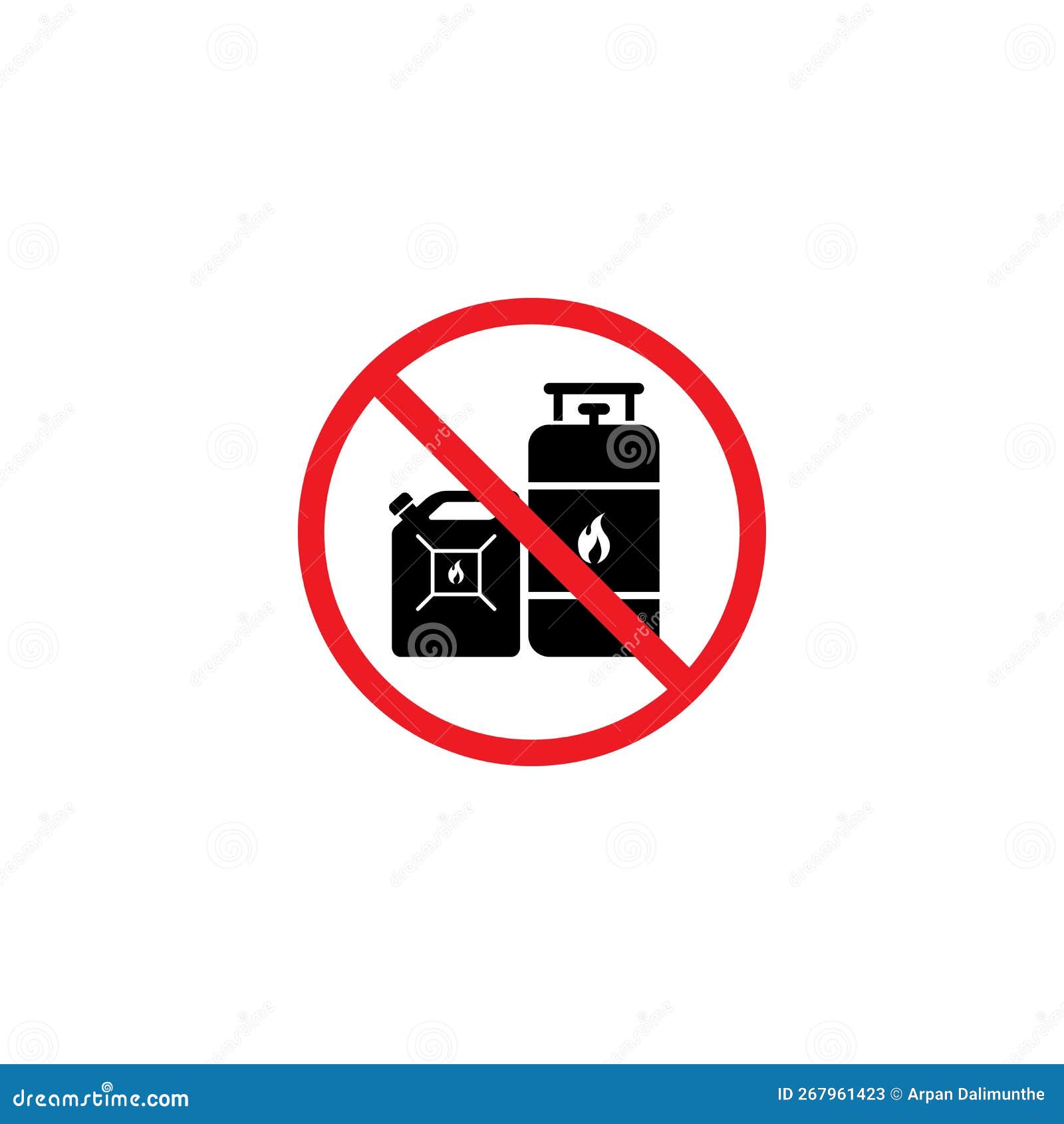 Fuel Prohibited Vector Icon Stock Vector - Illustration of pictogram ...