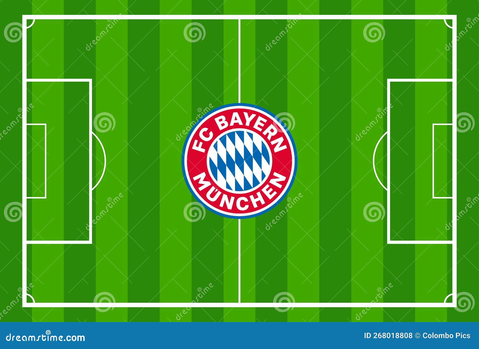 FC Bayern München Logo on Green Field Editorial Stock Photo ...
