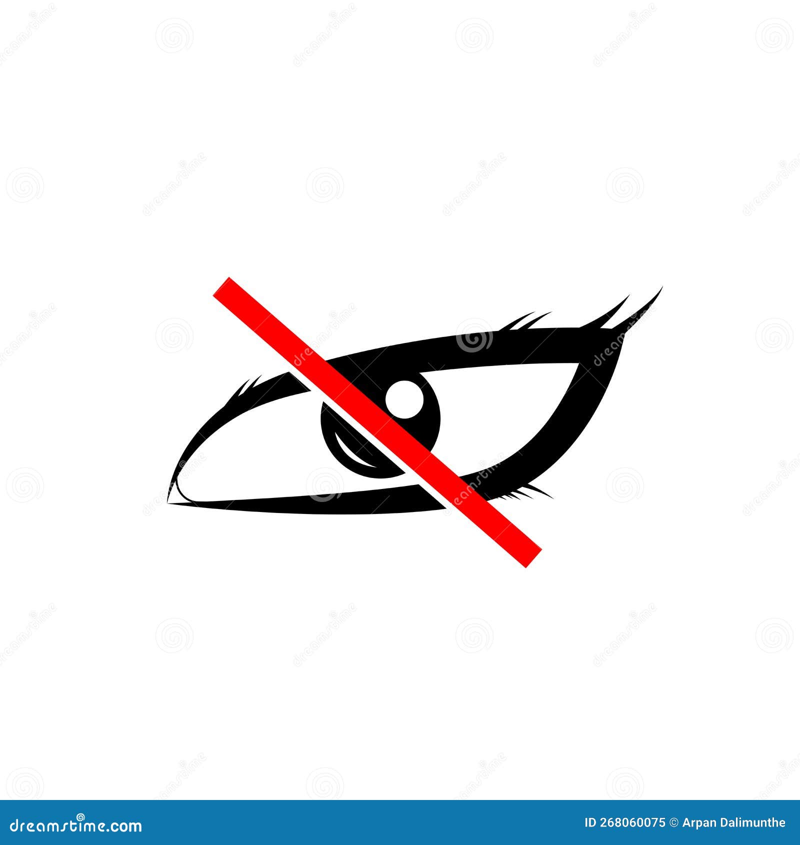 No viewing vector icon stock vector. Illustration of forbidden - 268060075