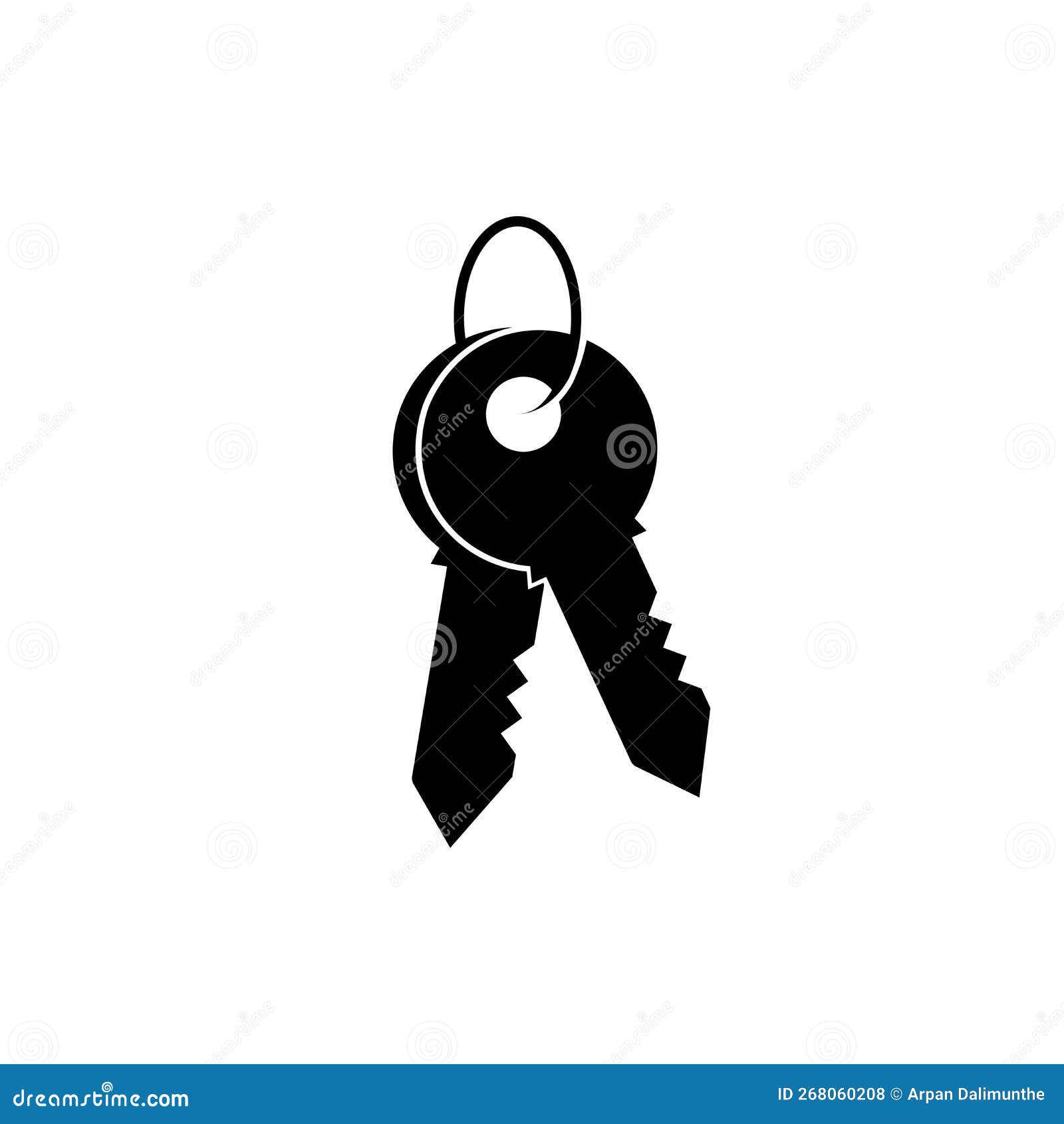 Key vector icon stock vector. Illustration of vector - 268060208